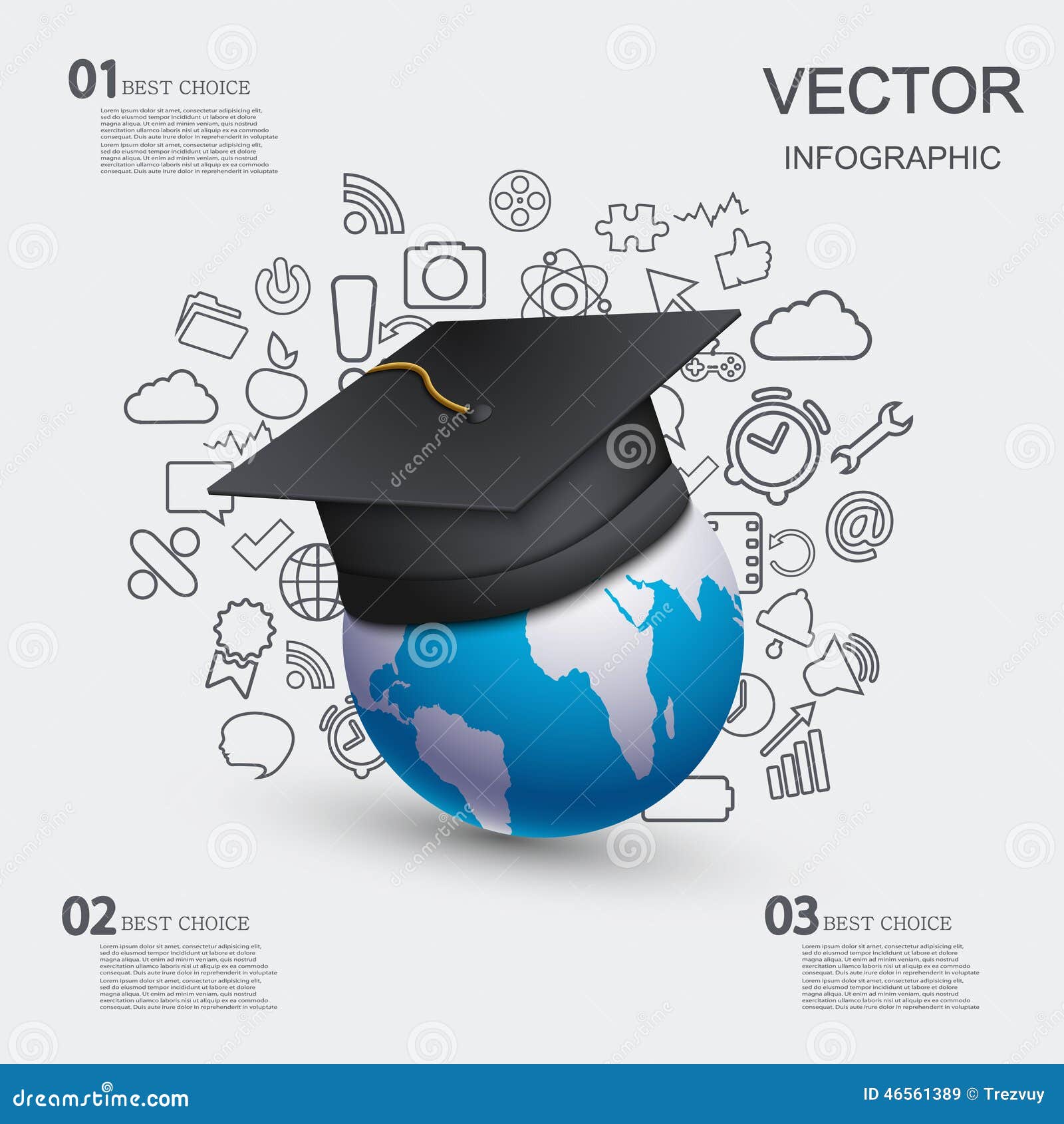 Vector Modern Education Infographic Background. Stock Vector ...