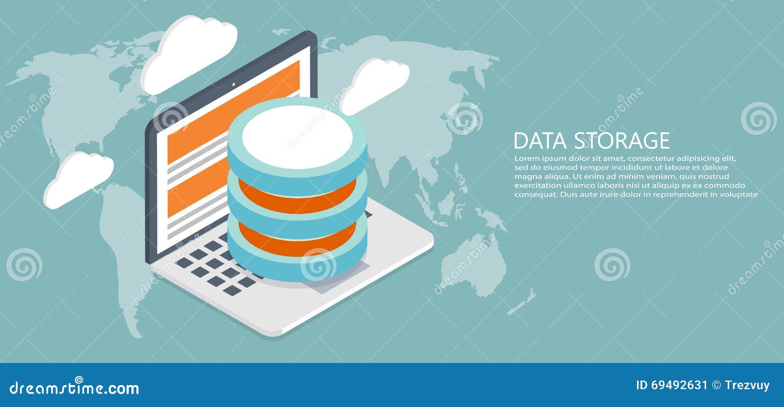 Vector Modern Flat Isometric Global Data Stock Vector - Illustration of ...
