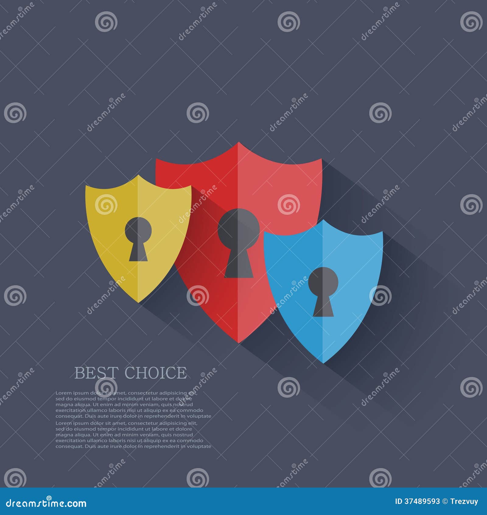 Vector Modern Flat Shield Background. Eps 10 Stock Vector ...