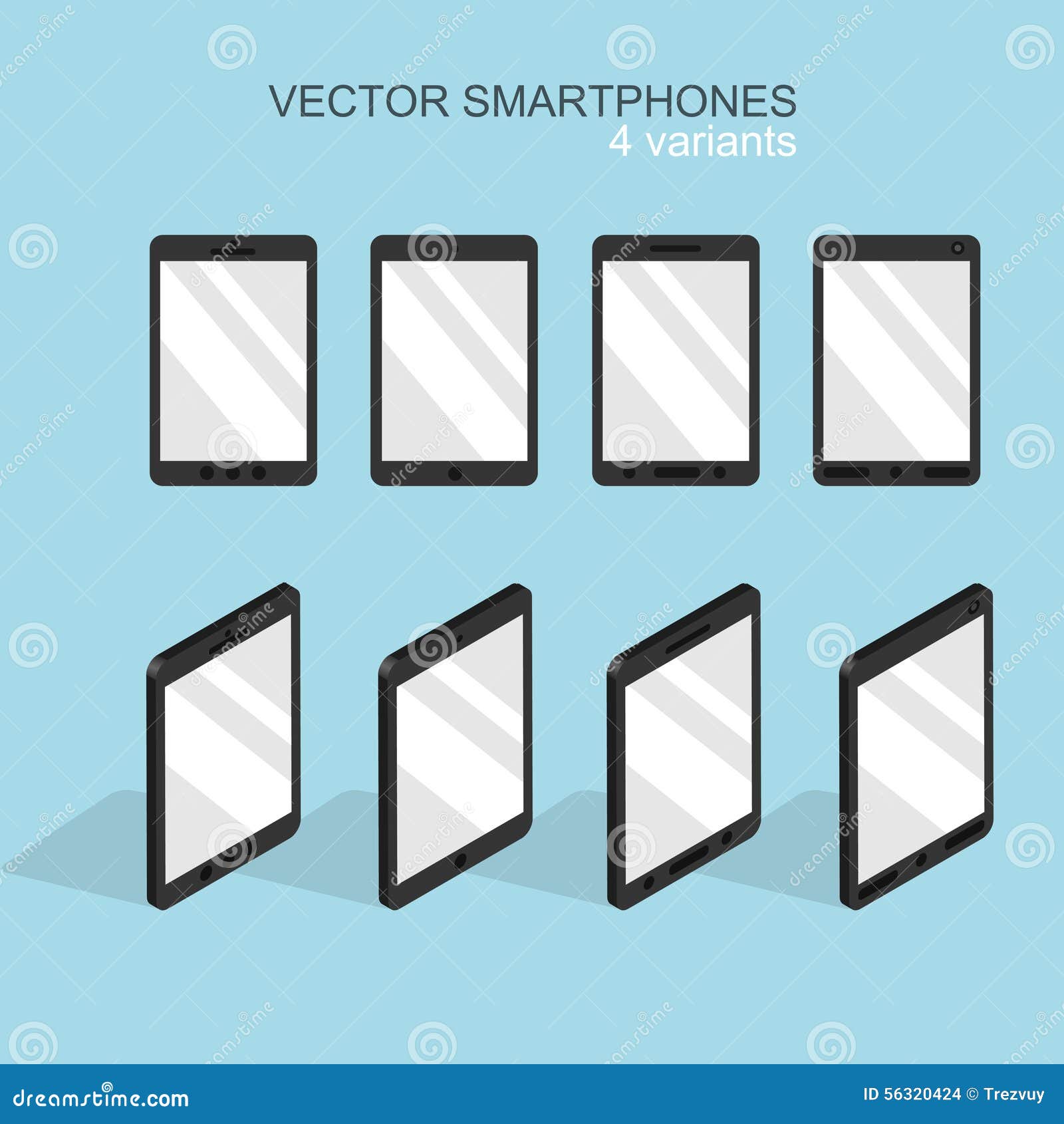 Vector Modern Flat Smartphone Icons Set Stock Vector - Illustration of ...