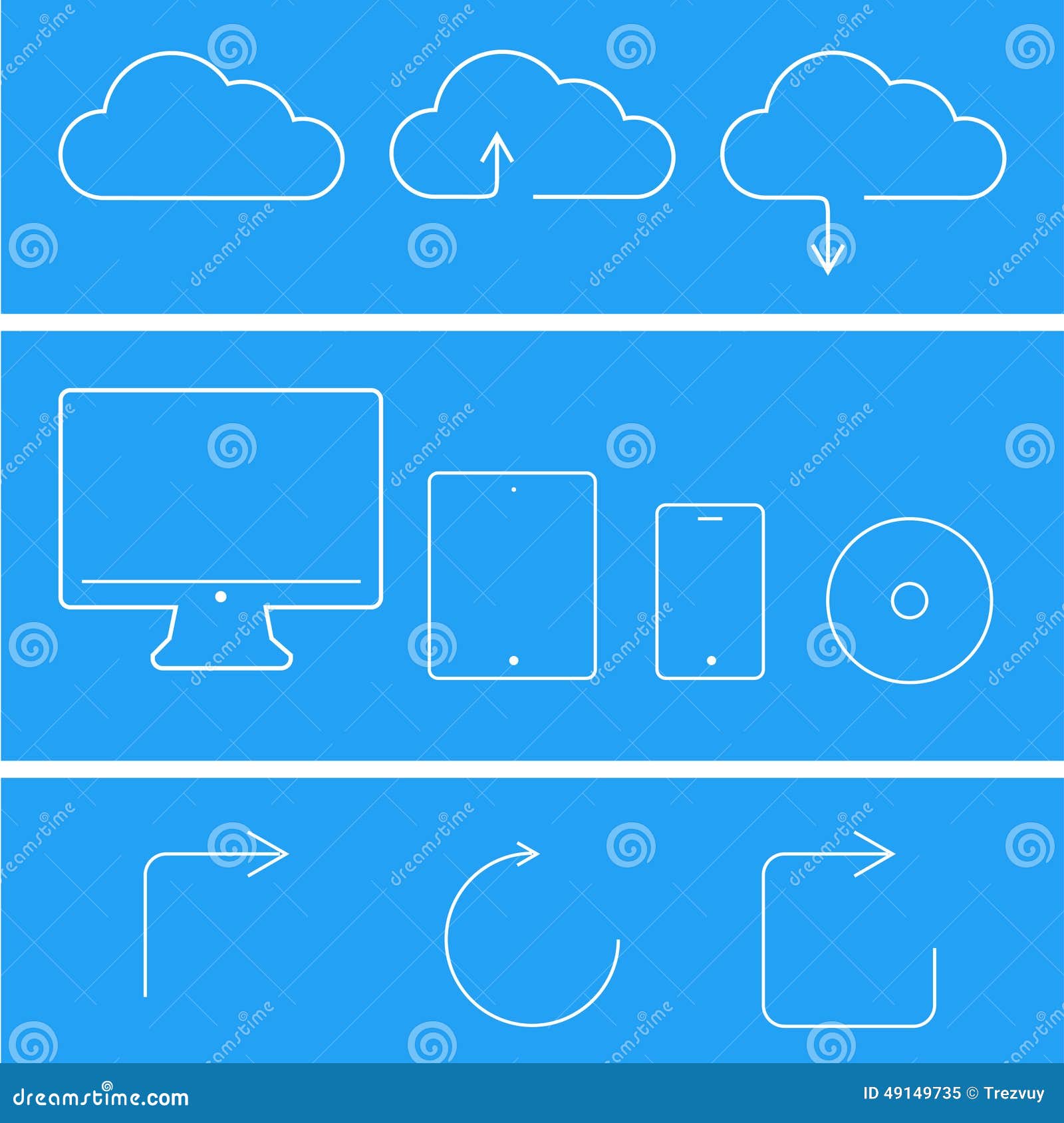 Vector Modern Flat Technology Icons Set Stock Vector - Illustration of ...