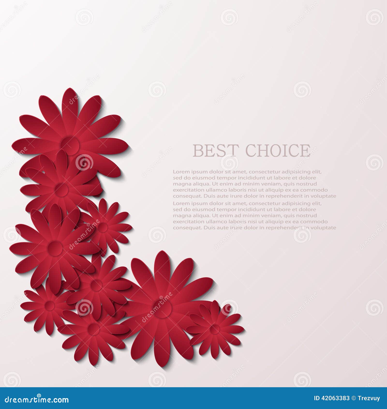 Vector Modern Flowers Background. Stock Vector - Illustration of summer ...