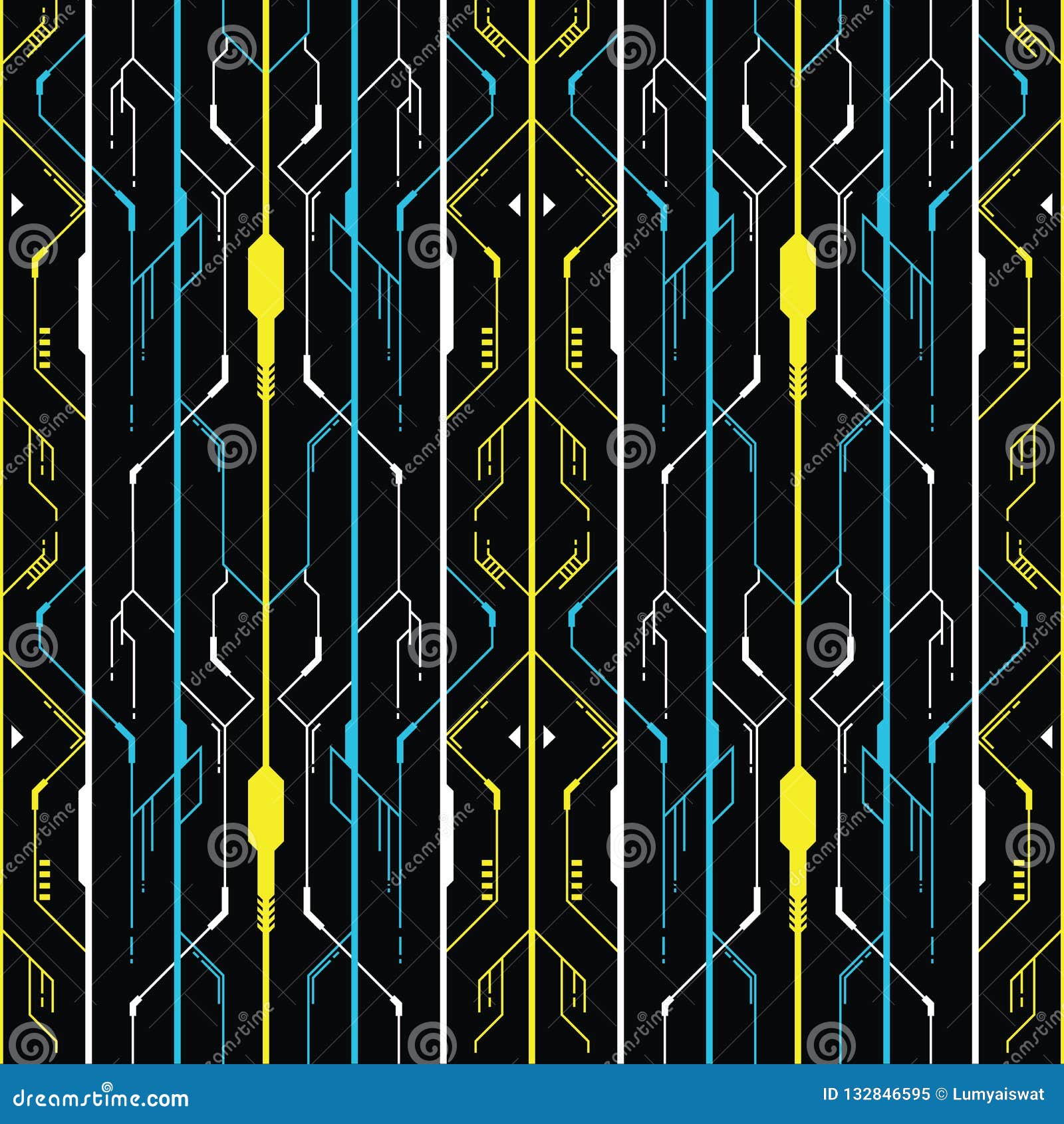 Vector Modern Geometric Technology Design Stock Vector - Illustration ...