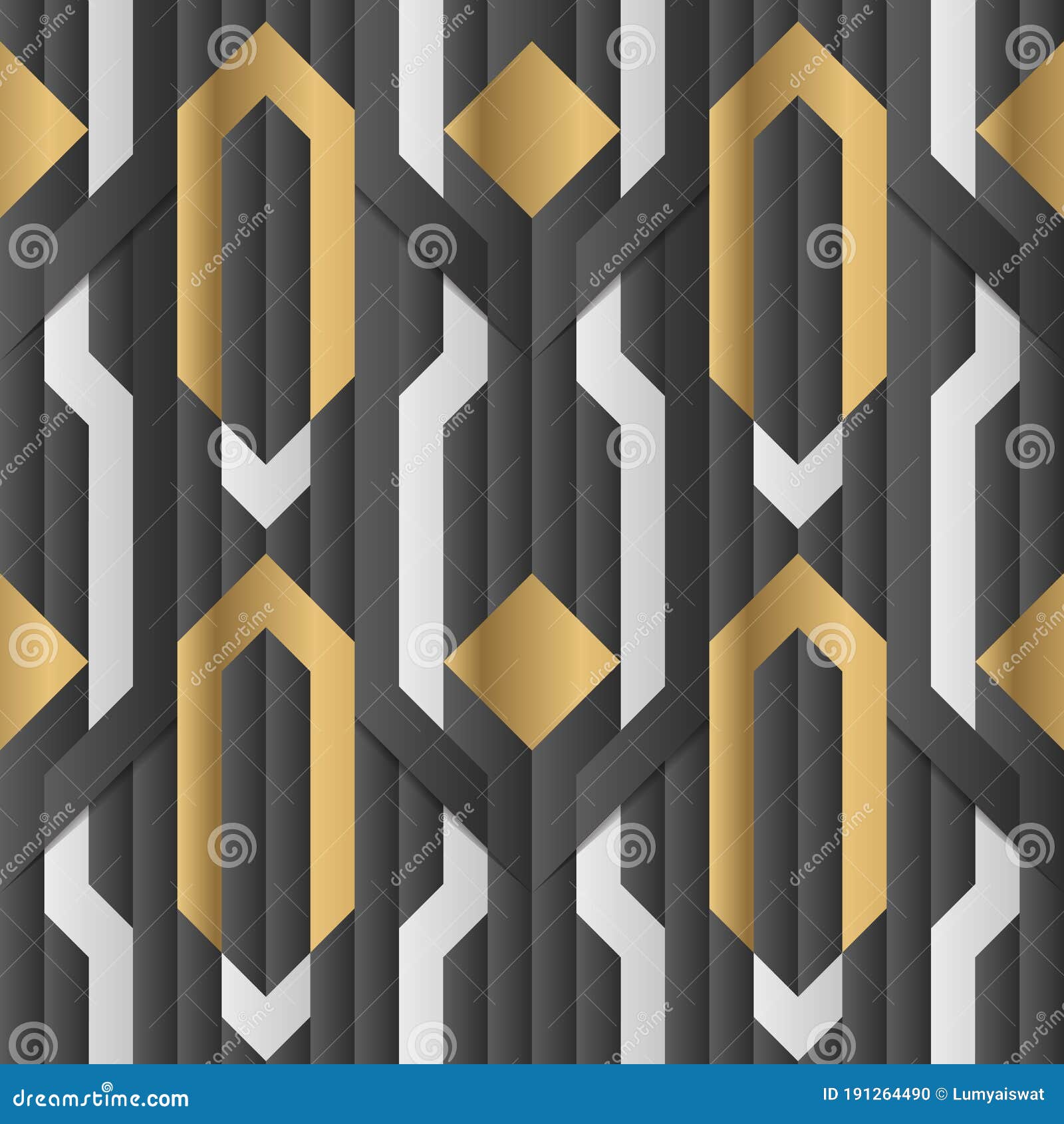 Art Deco Abstract Geometric Pattern Vector Stock Vector - Illustration ...