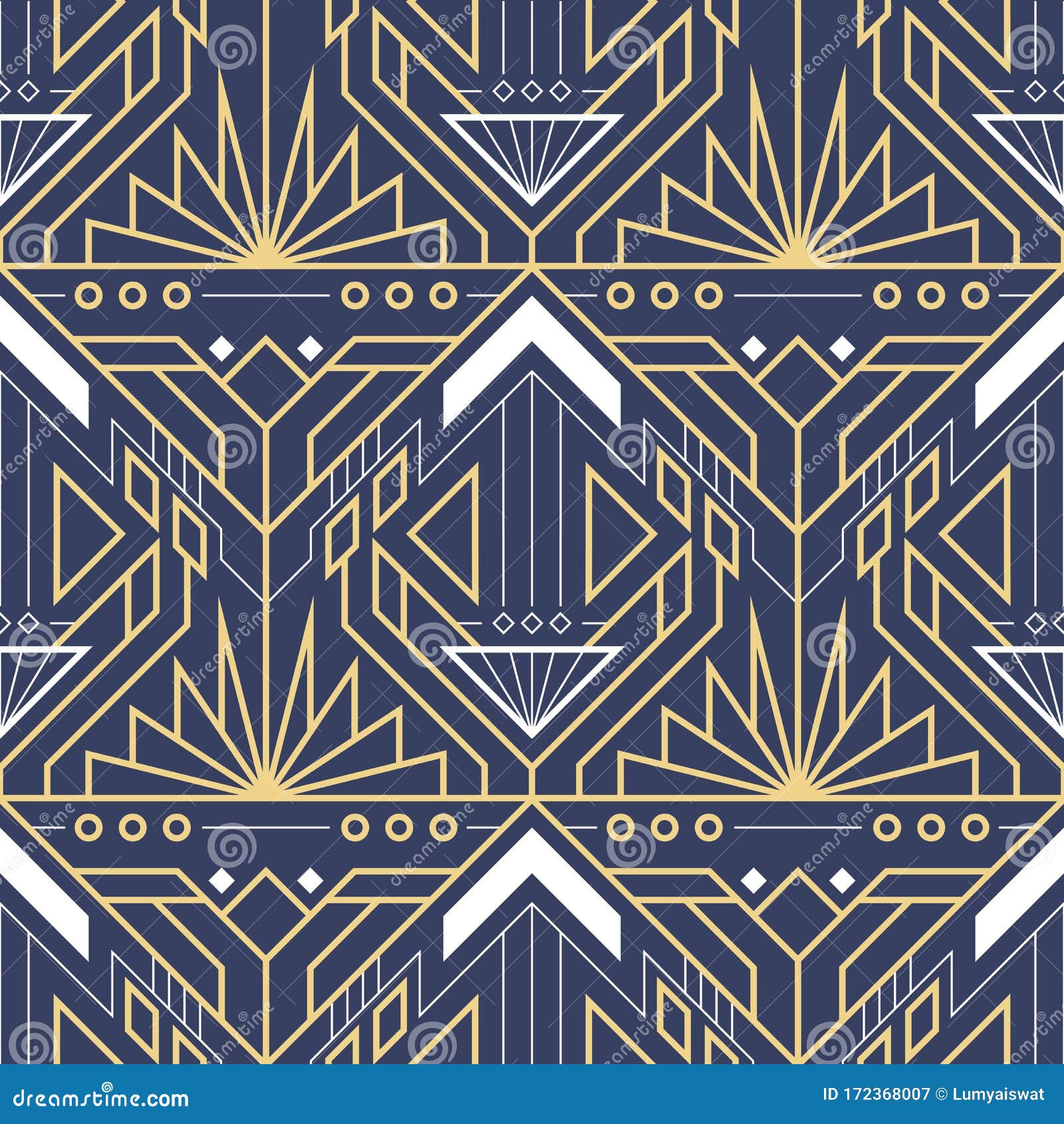 Abstract Art Deco Geometric Pattern Vector Stock Vector - Illustration ...