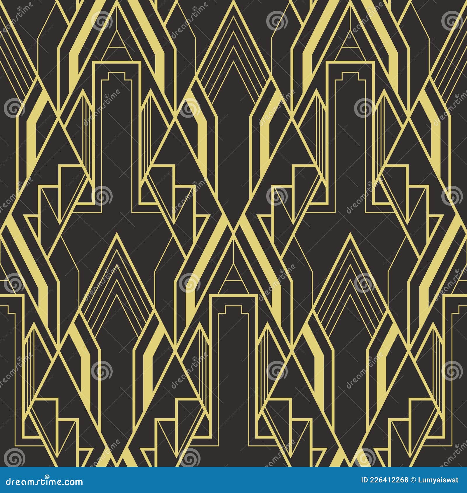 Abstract Art Deco Geometric Seamless Pattern Stock Vector ...
