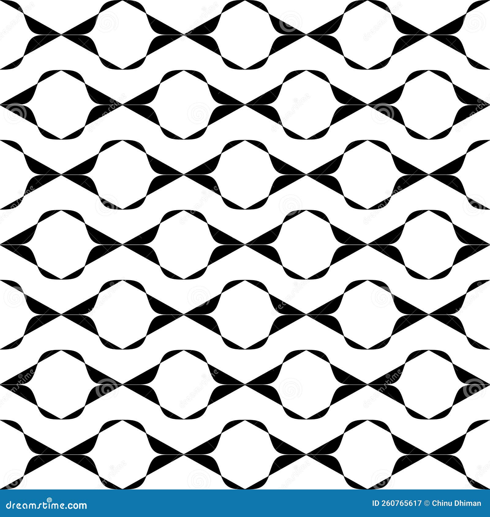 Vector Modern Geometric Tiles Pattern. Black Lined Shape Stock Vector ...