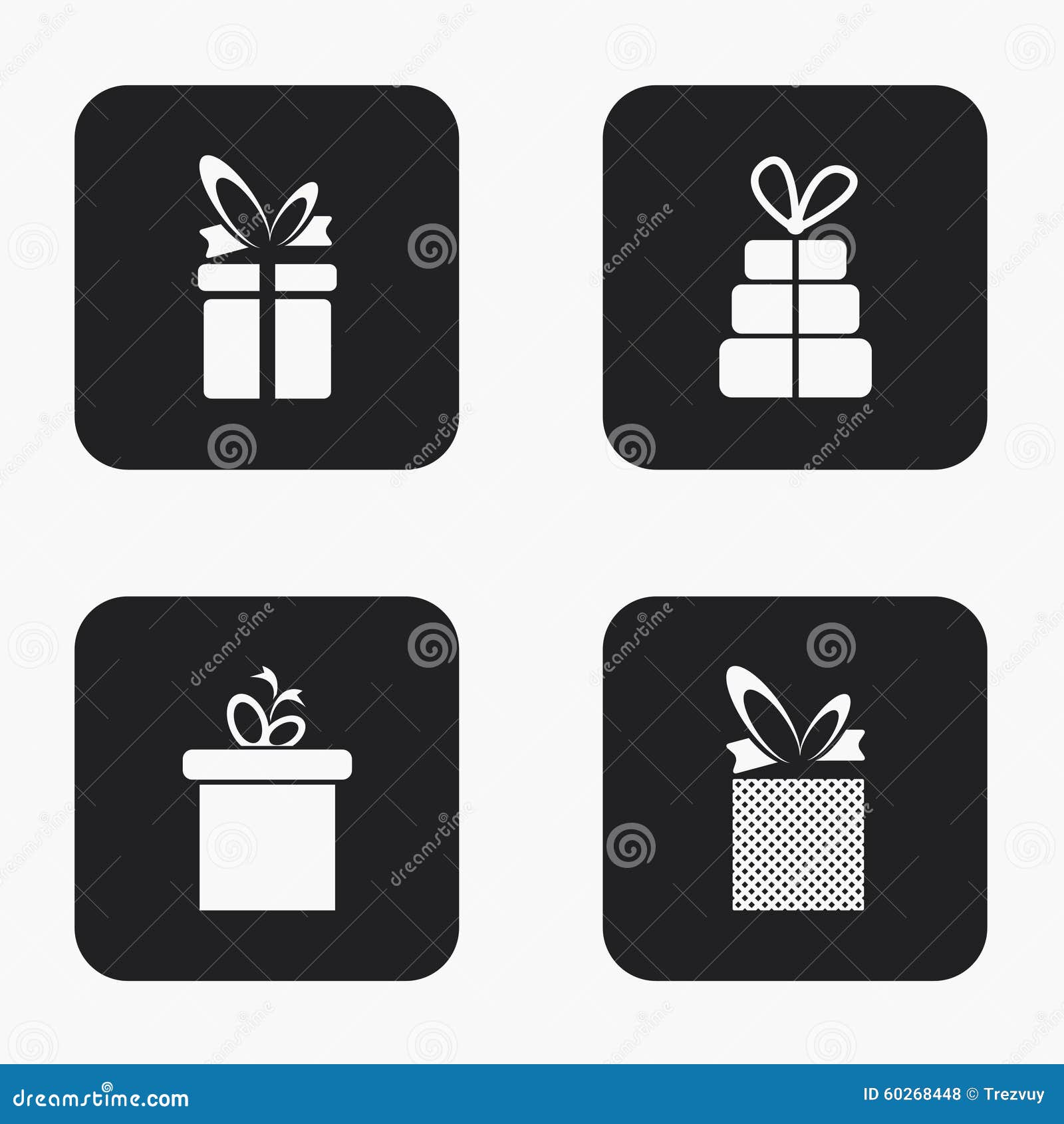 Vector Modern Gift Icons Set Stock Vector - Illustration of graphic ...