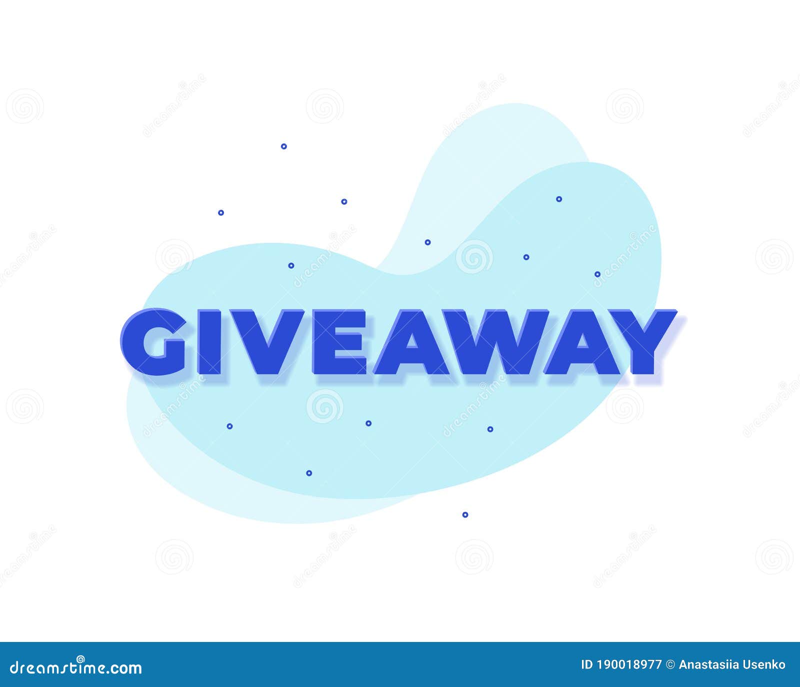 Vector Modern Giveaway Banner Illustration. Paper Style Text on ...