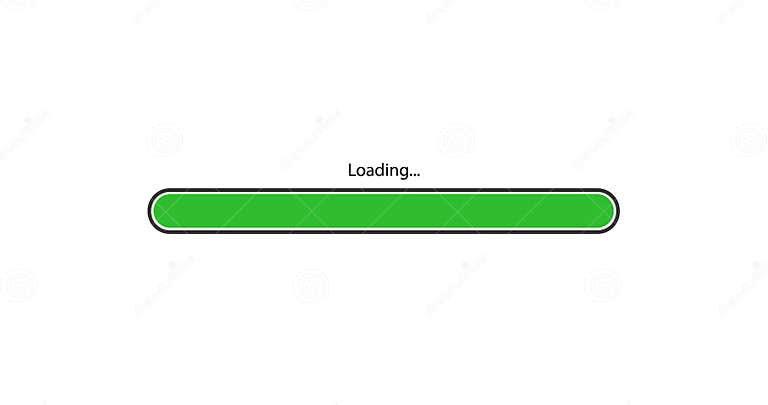 Vector Modern Green Loading Bar on White Background Stock Vector ...