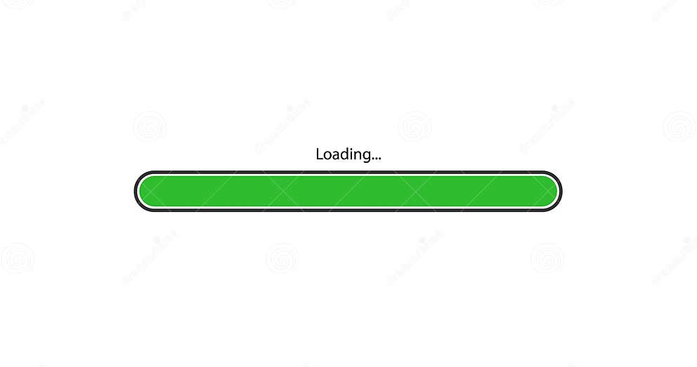 Vector Modern Green Loading Bar on White Background Stock Vector ...