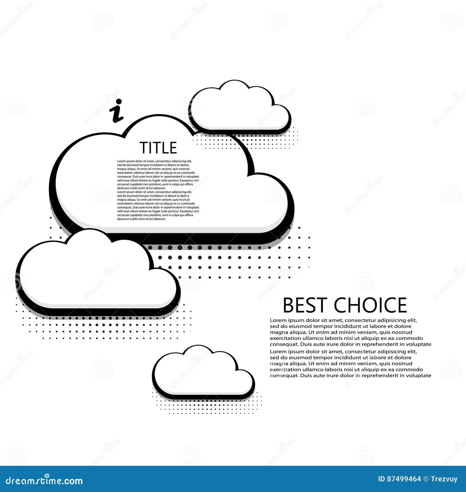 Vector Modern Halftone Cloud Icons Background Stock Vector ...