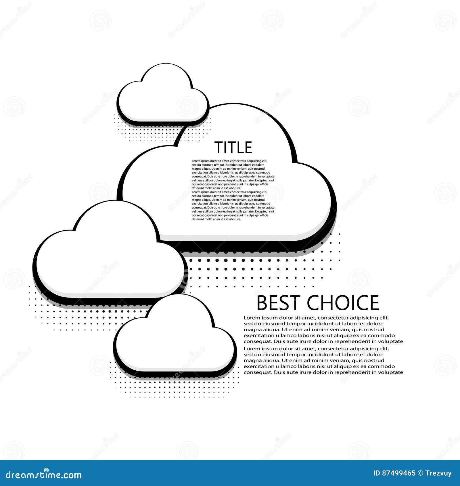Vector Modern Halftone Cloud Icons Background Stock Vector ...