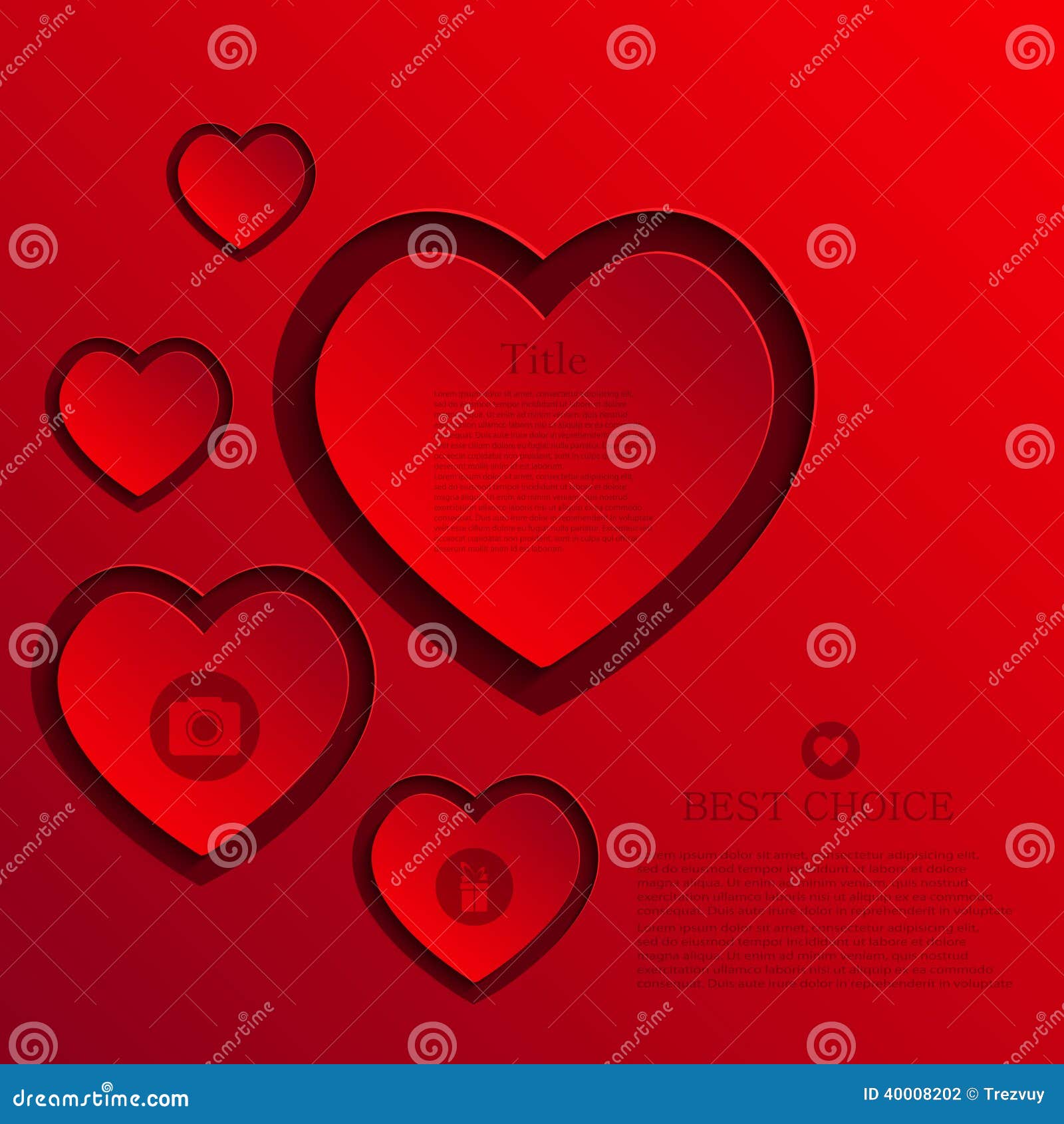 Vector Modern Heart Background. Stock Vector - Illustration of design ...