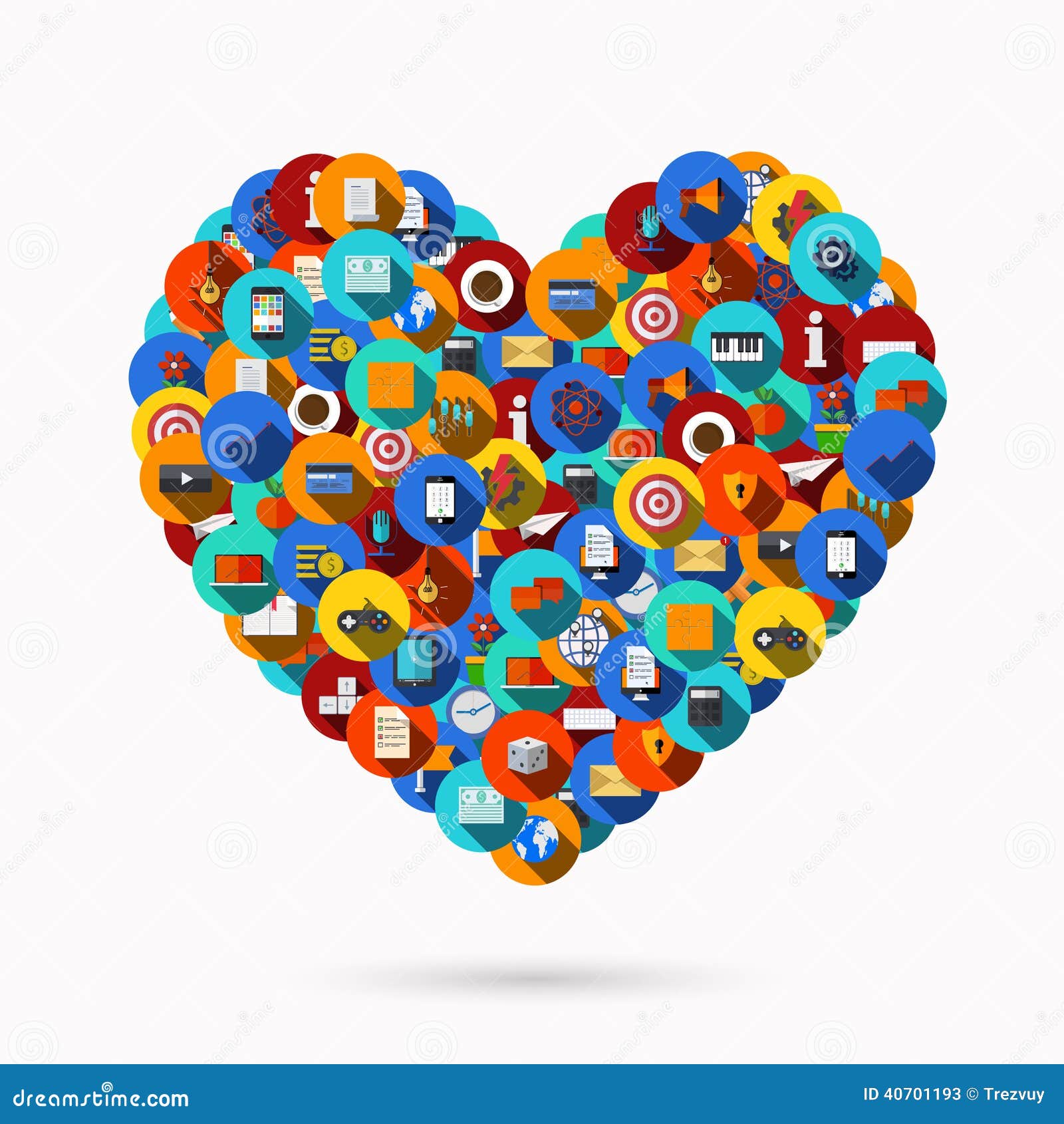 Modern Heart Icon In Linear Style In The Form Of A Fingerprint. Cartoon ...