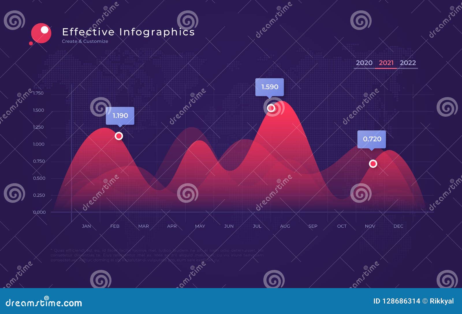 Vector Modern Infographic Background with Statistic Diagrams Stock ...