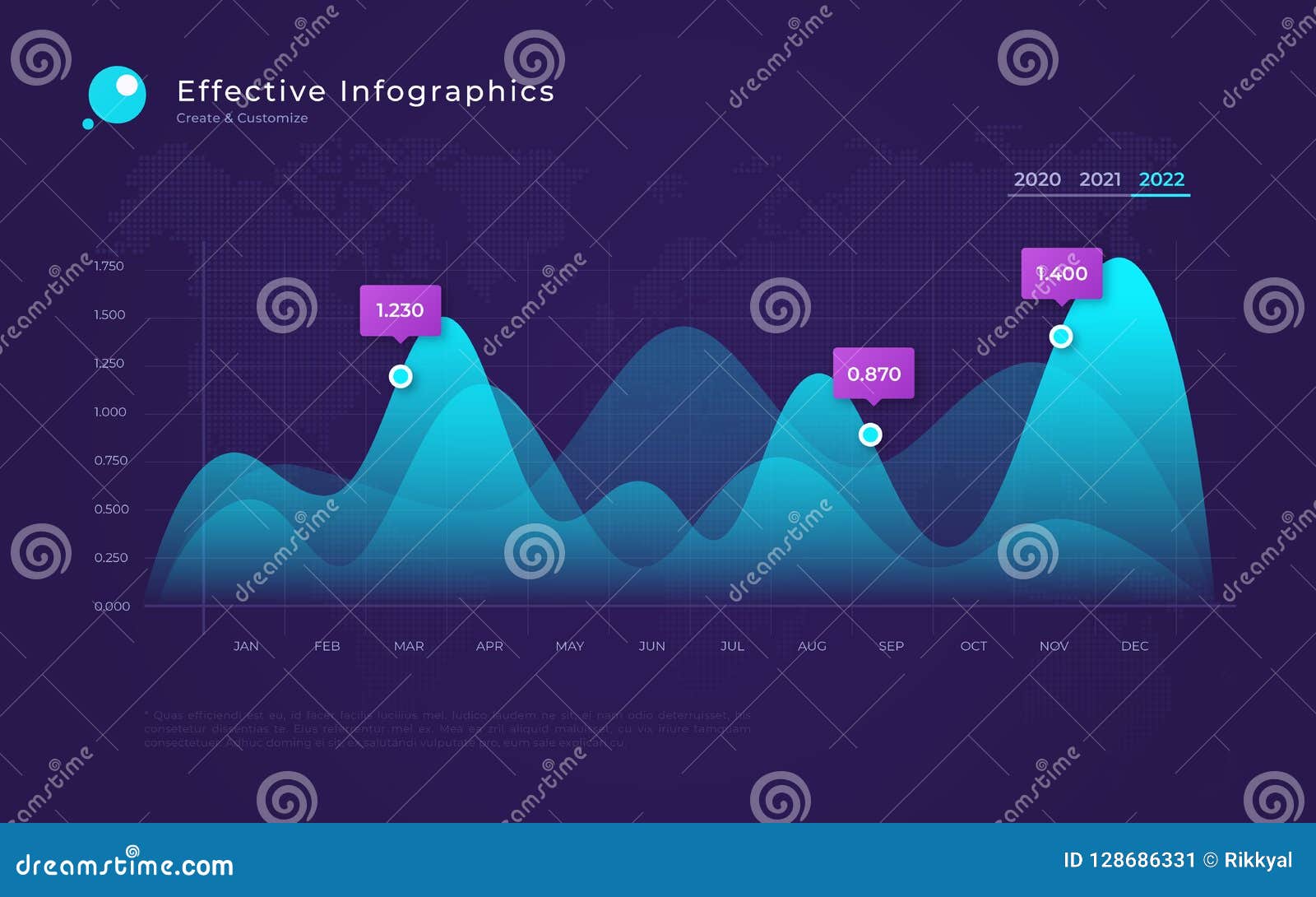 Vector Modern Infographic Background with Statistic Diagrams Stock ...