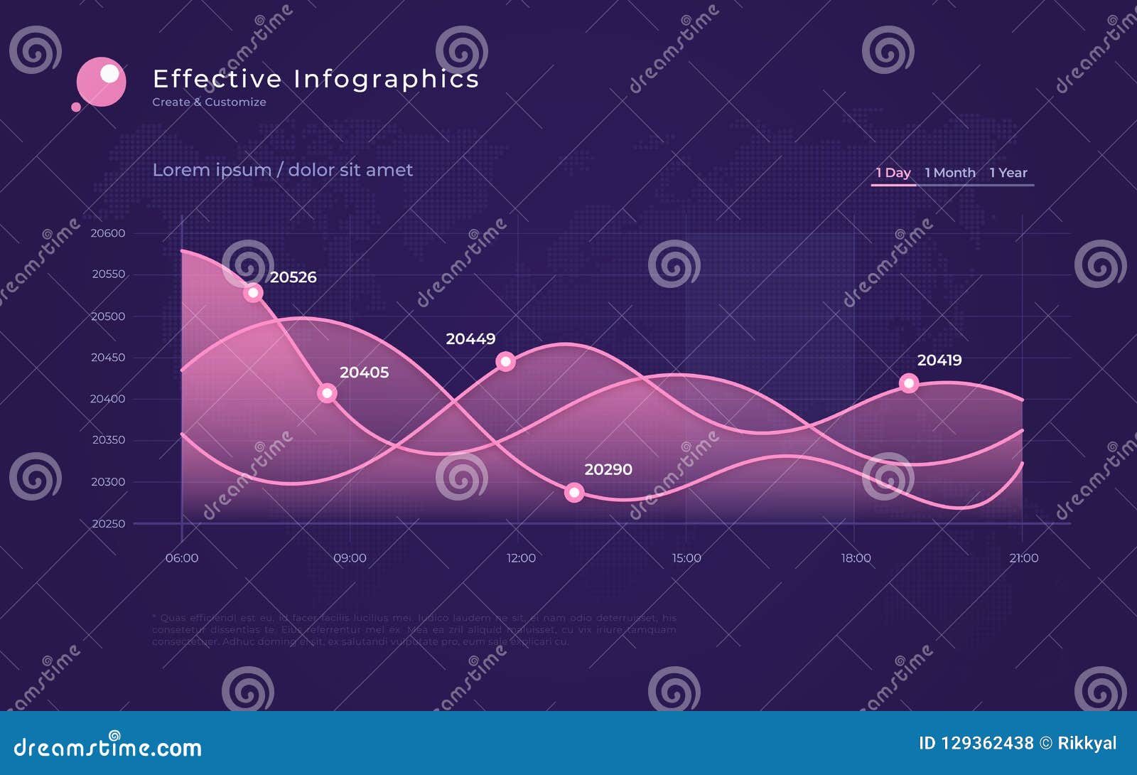 Vector Modern Infographic Background with Statistic Diagrams Stock ...