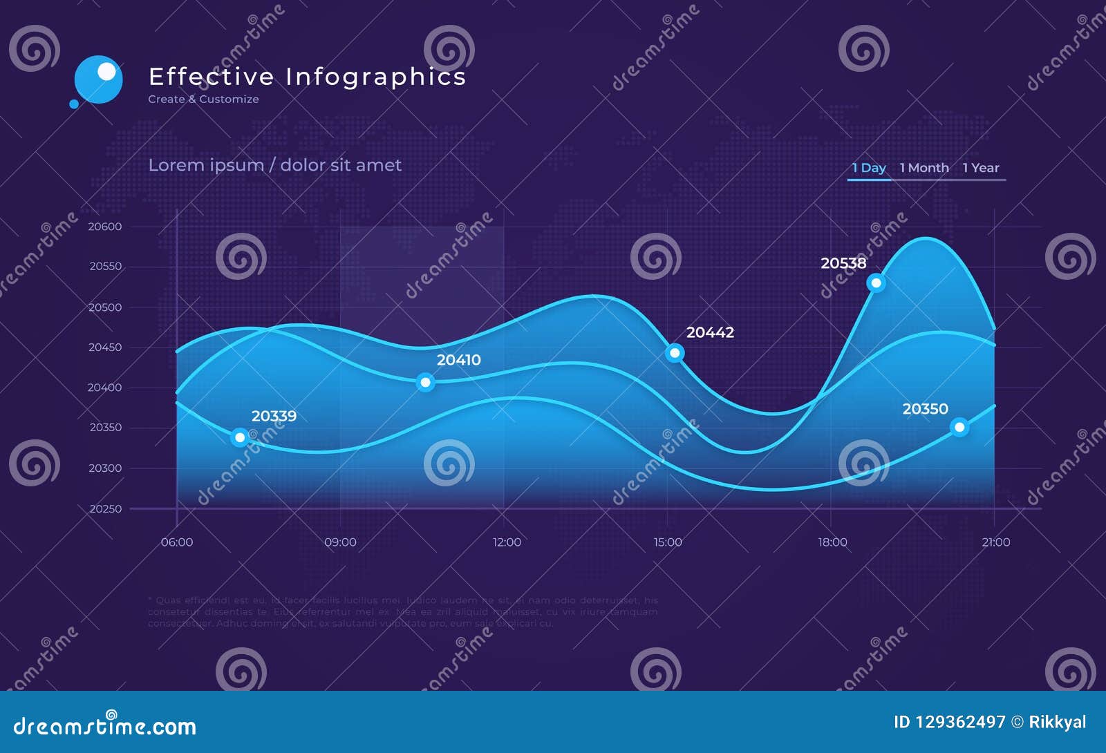 Vector Modern Infographic Background with Statistic Diagrams Stock ...