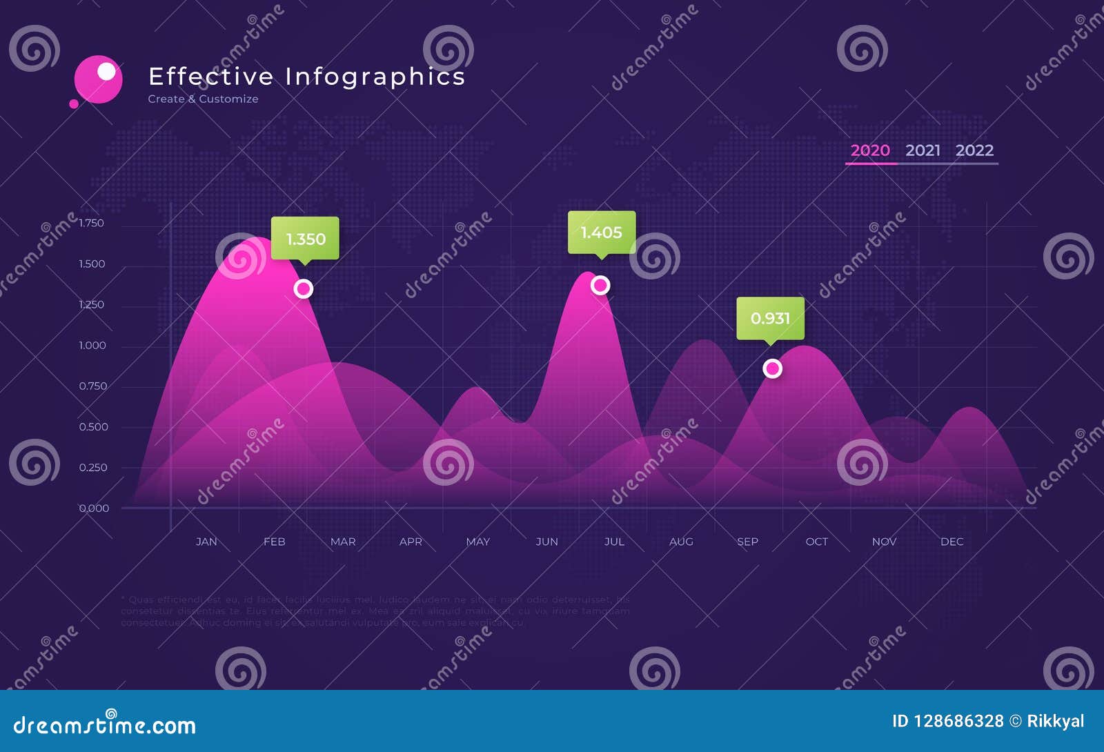 Vector Modern Infographic Background With Statistic Diagrams ...