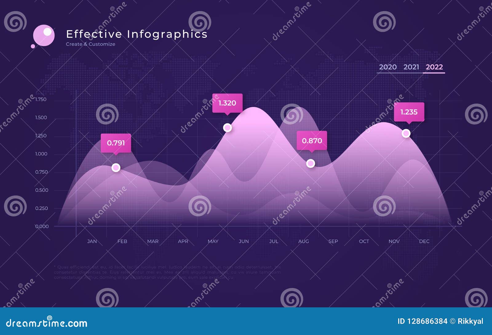 Vector Modern Infographic Background with Statistic Diagrams Stock ...