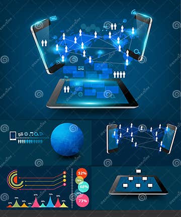 Vector Modern Infographics Business Technology Com Stock Vector ...