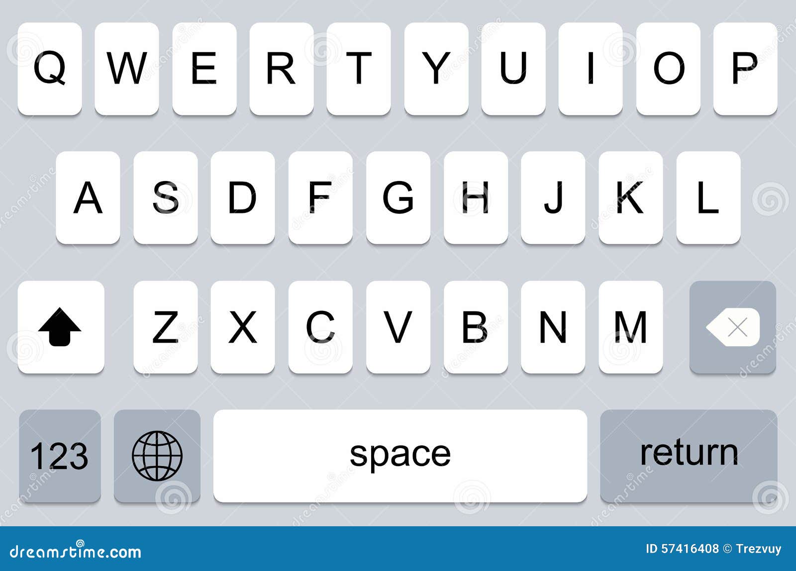 Vector Modern Keyboard of Smartphone Stock Vector - Illustration of ...