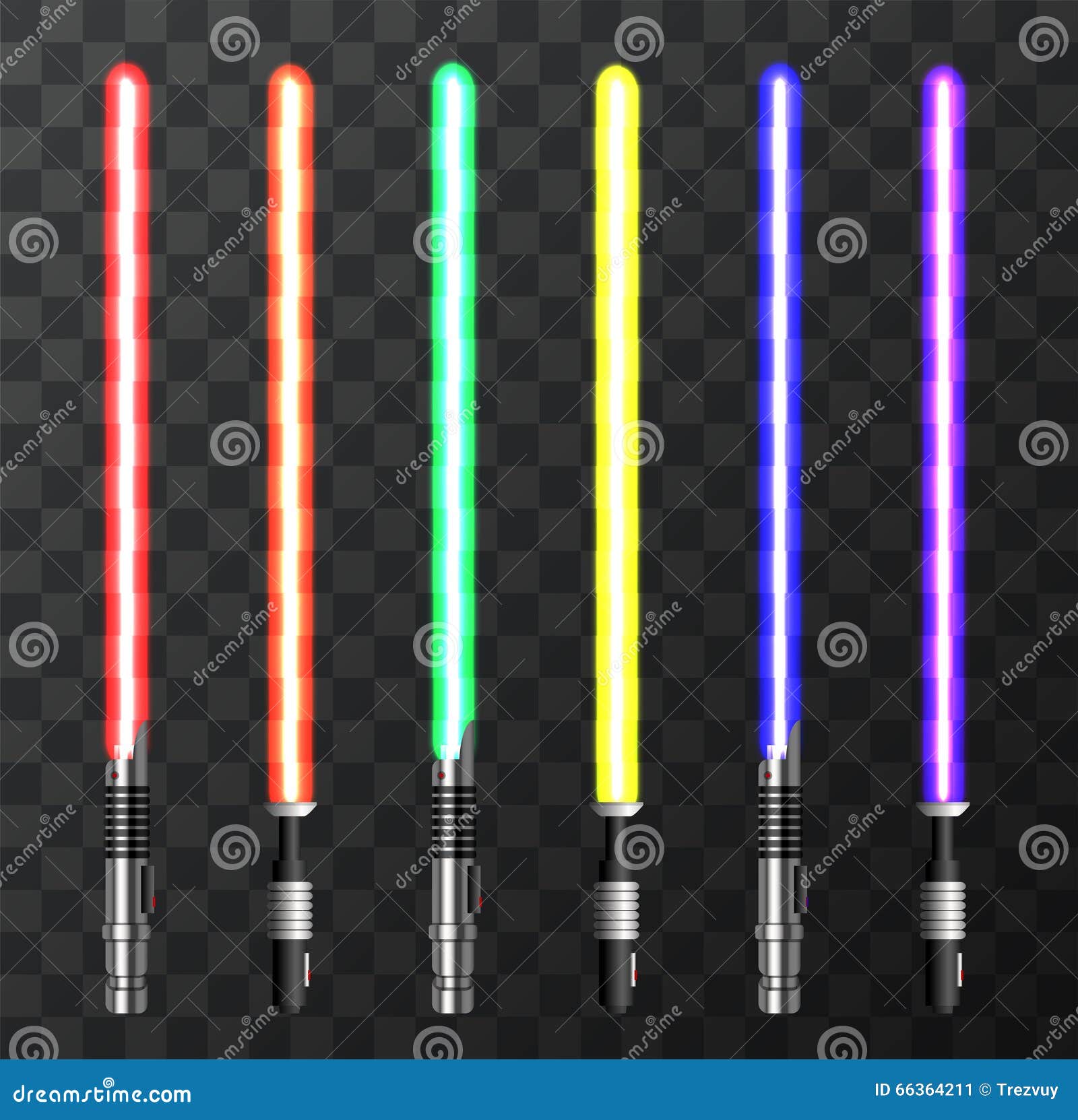 Vector Modern Light Swords on Dark Background. Stock Vector ...