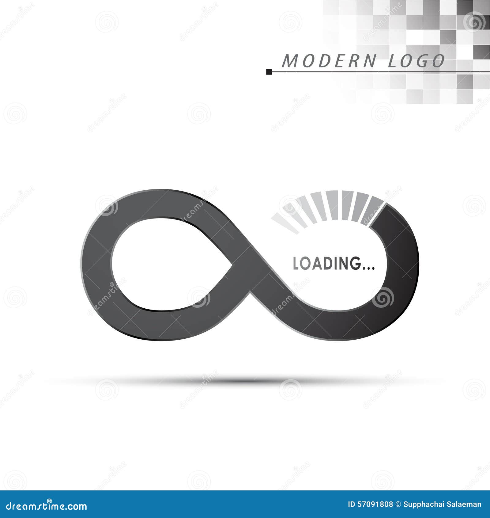 Vector Modern Loading Icon Logo Stock Vector - Illustration of simple ...