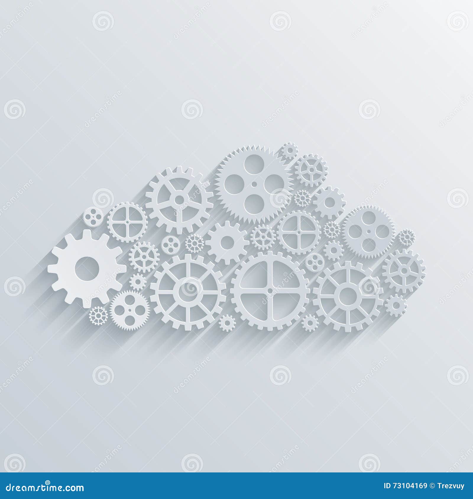Vector Modern Mechanism Computing Cloud Concept. Stock Vector - Illustration of cooperation ...