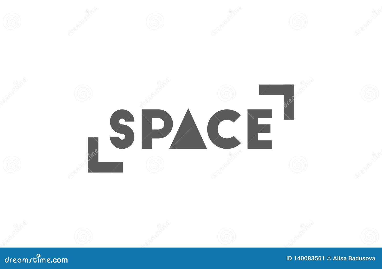 Vector Modern Minimalistic Space Logo. Black and White Logotype ...