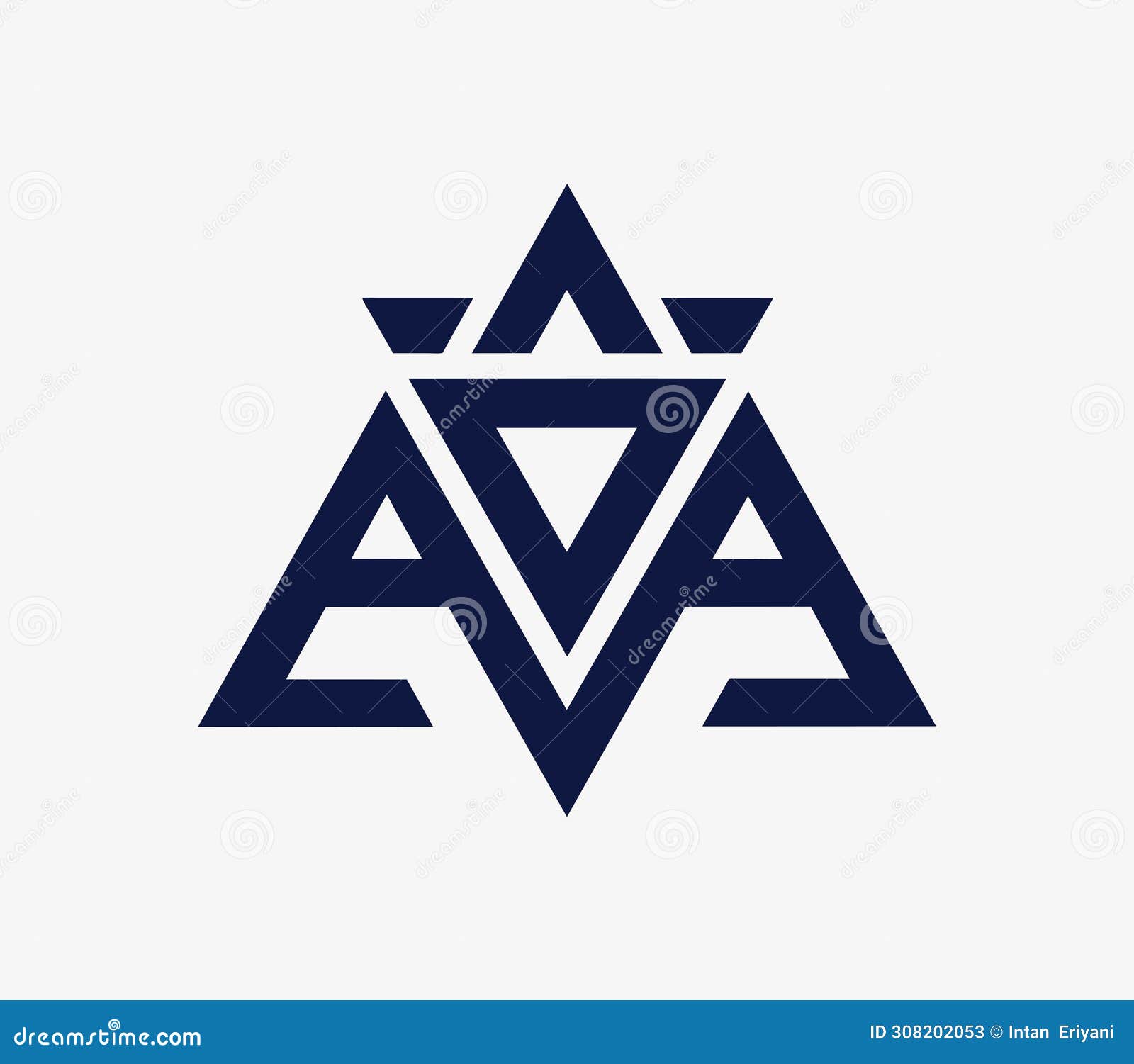 Vector Modern Monogram Initial Letter AAA Logo Stock Illustration ...