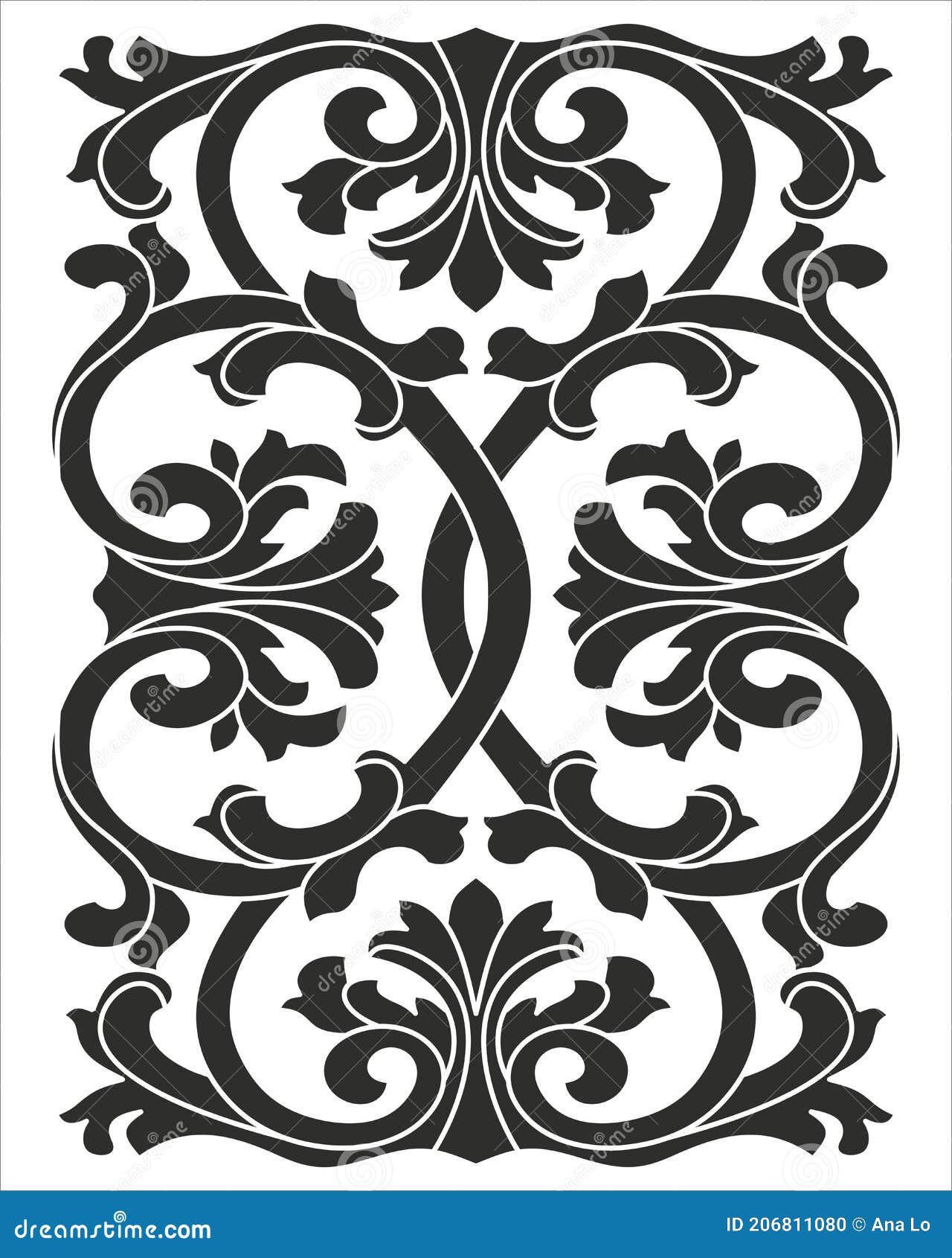 Floral Sandblast Design Pattern CDR Vectors | CartoonDealer.com #285788030