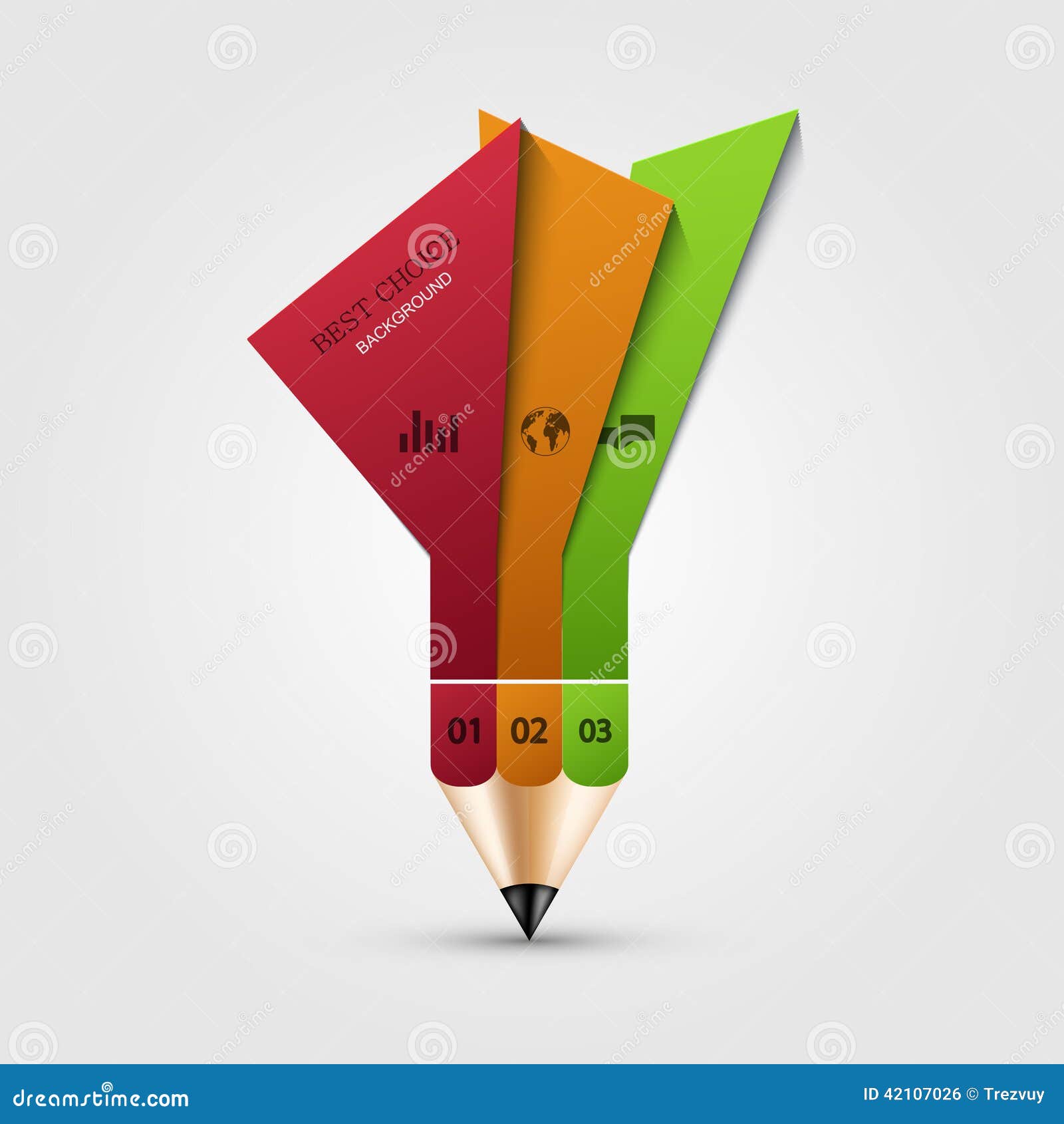 Vector Modern Pencil Infographics. Stock Vector - Illustration of ...