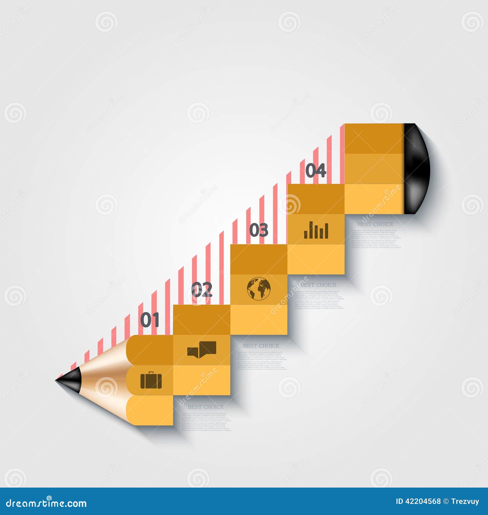Vector Modern Pencil Infographics. | CartoonDealer.com #42204568
