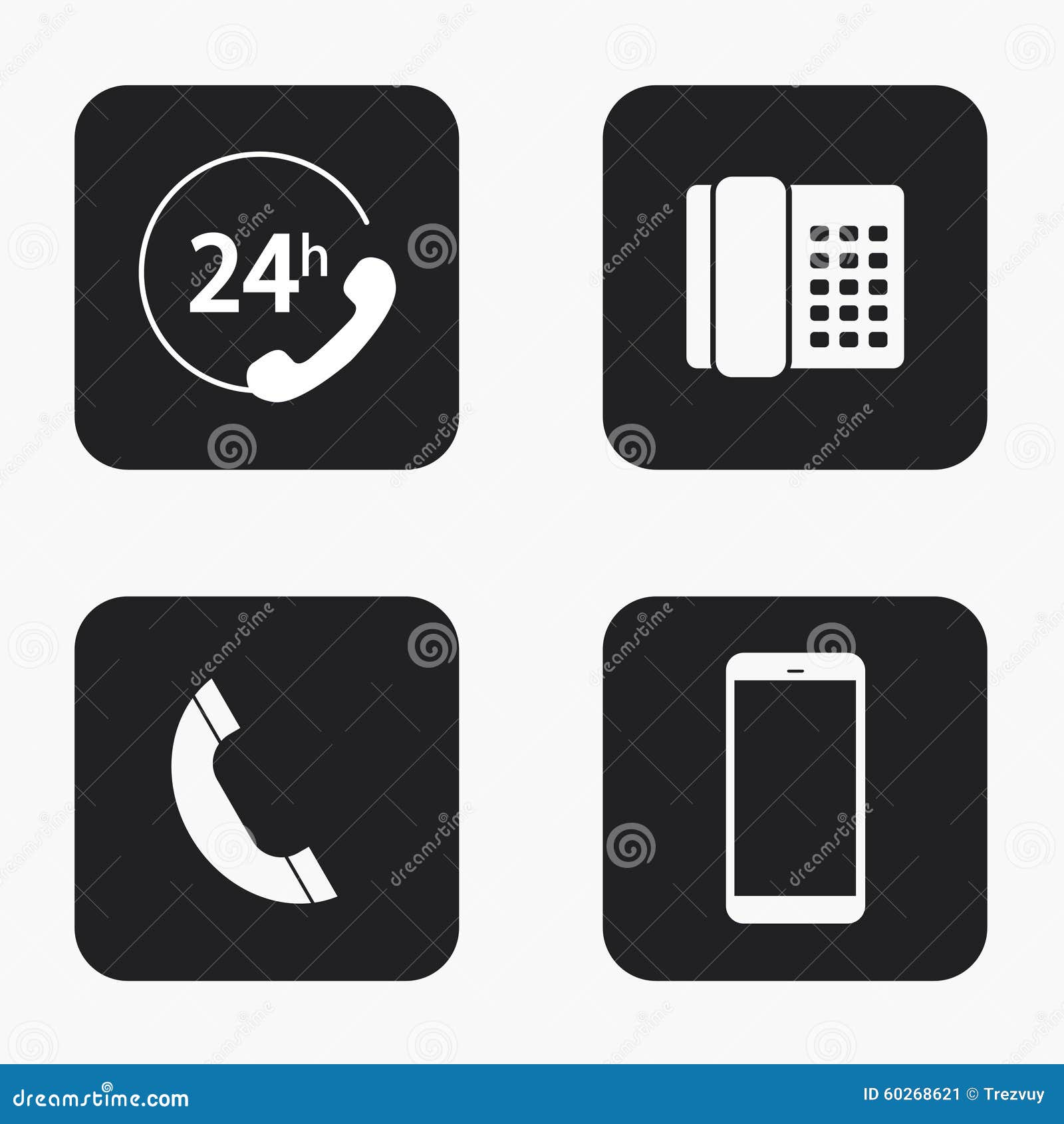 Vector Modern Phone Icons Set Stock Vector - Illustration of call ...