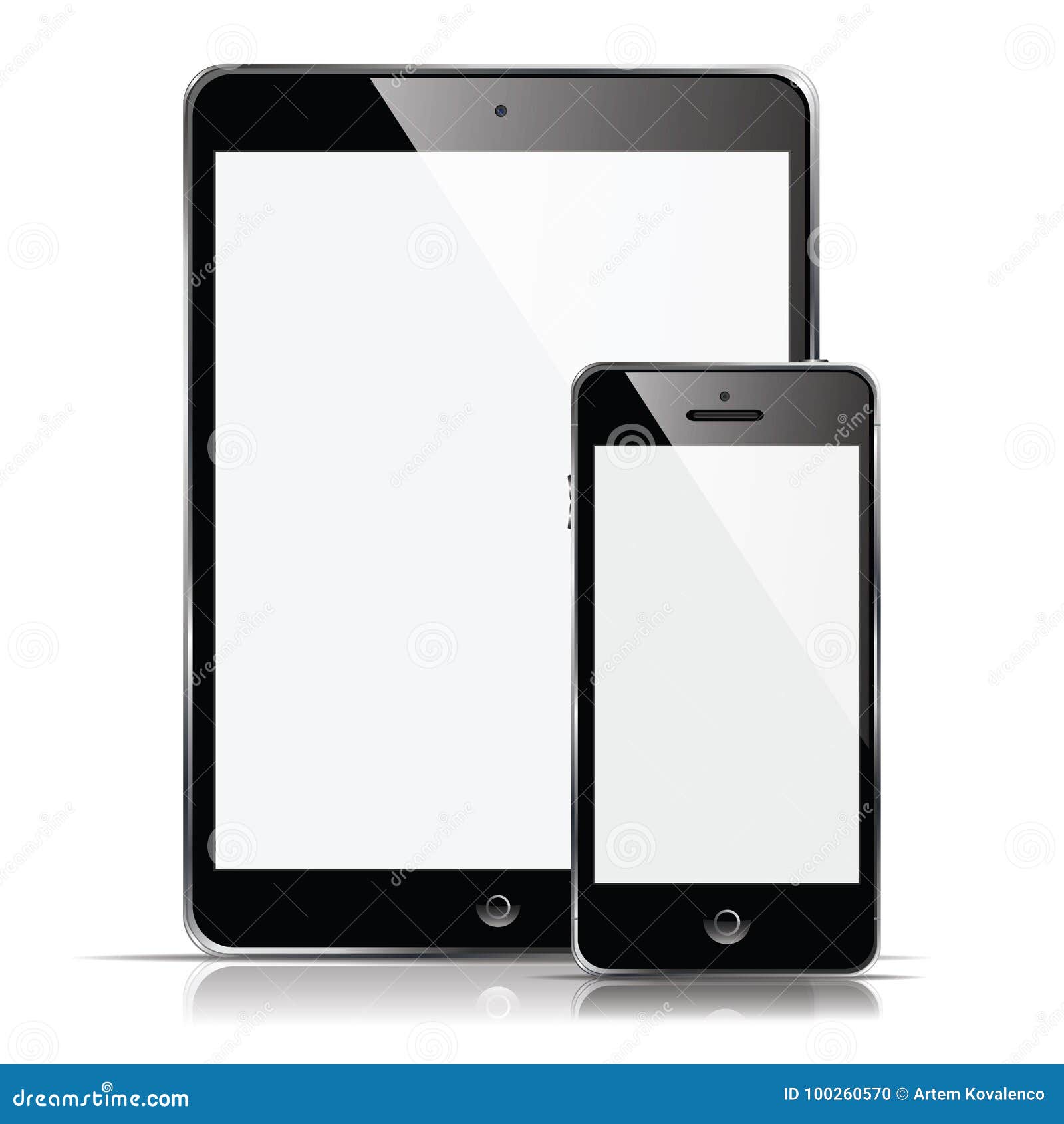 Vector modern phone tablet stock vector. Illustration of quarters ...