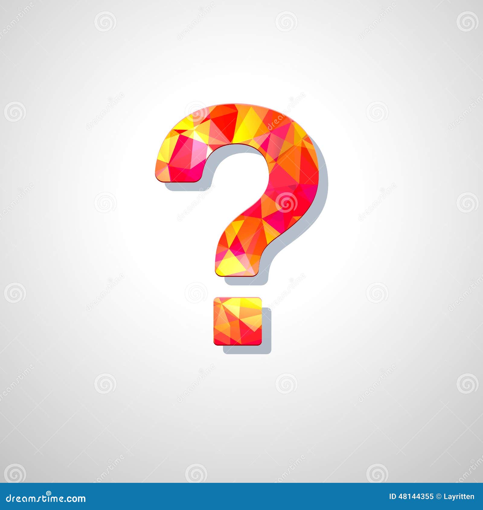 Vector Modern Question Mark Icon Stock Vector - Illustration of light ...