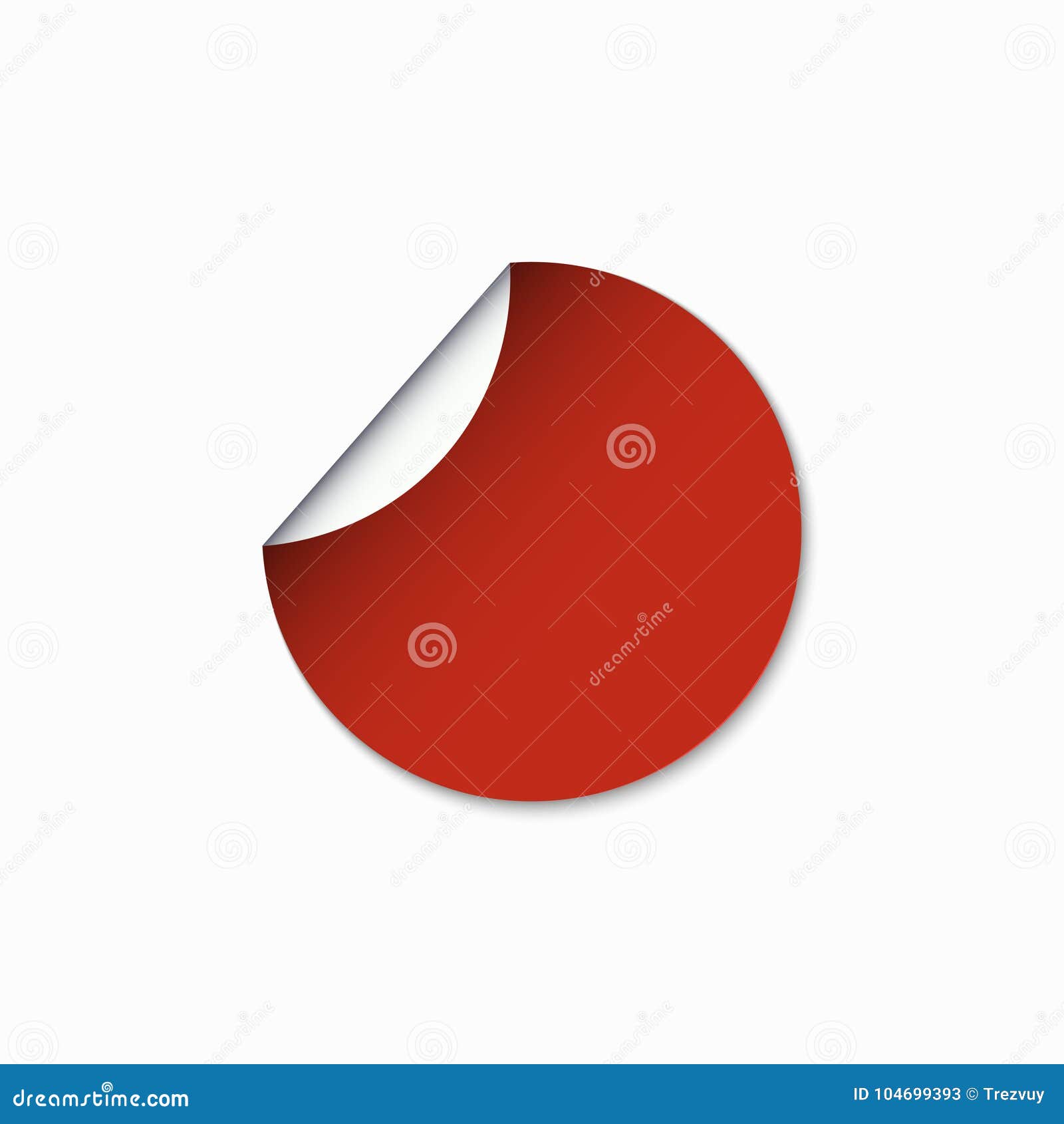 Vector Modern Red Circle Sticker with Shadow Stock Vector ...