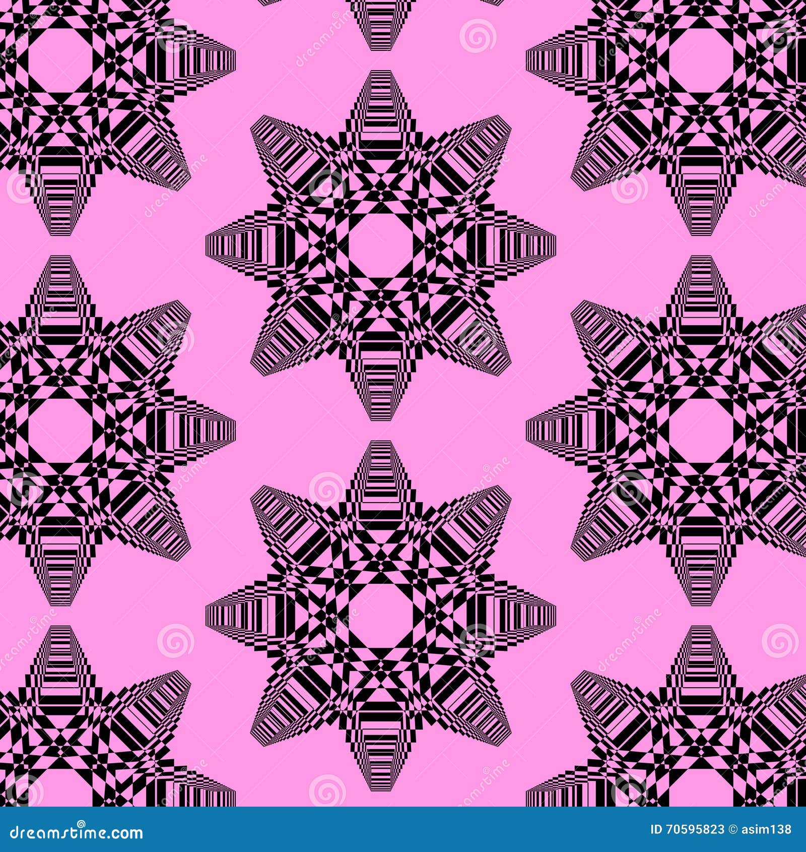 Vector Modern Repeating Pattern with Intricate Abstract Black Shapes ...