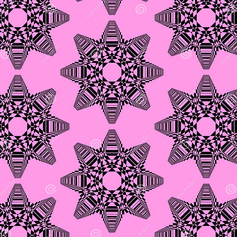 Vector Modern Repeating Pattern with Intricate Abstract Black Shapes ...