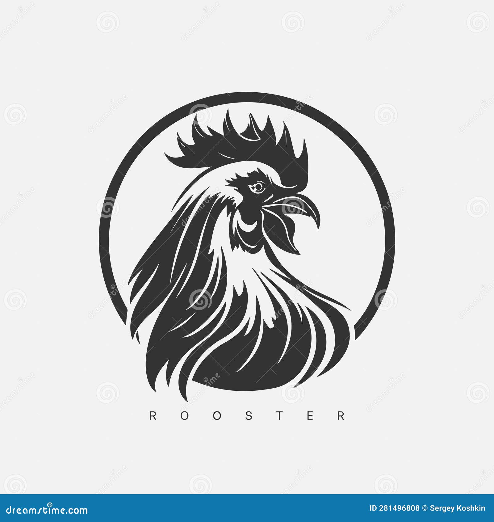 Vector Modern Rooster Logo Template. Stock Vector - Illustration of ...