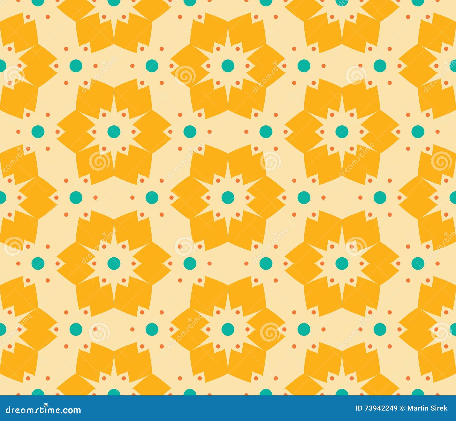 Vector Modern Seamless Colorful Geometry Floral Pattern Color Abstract