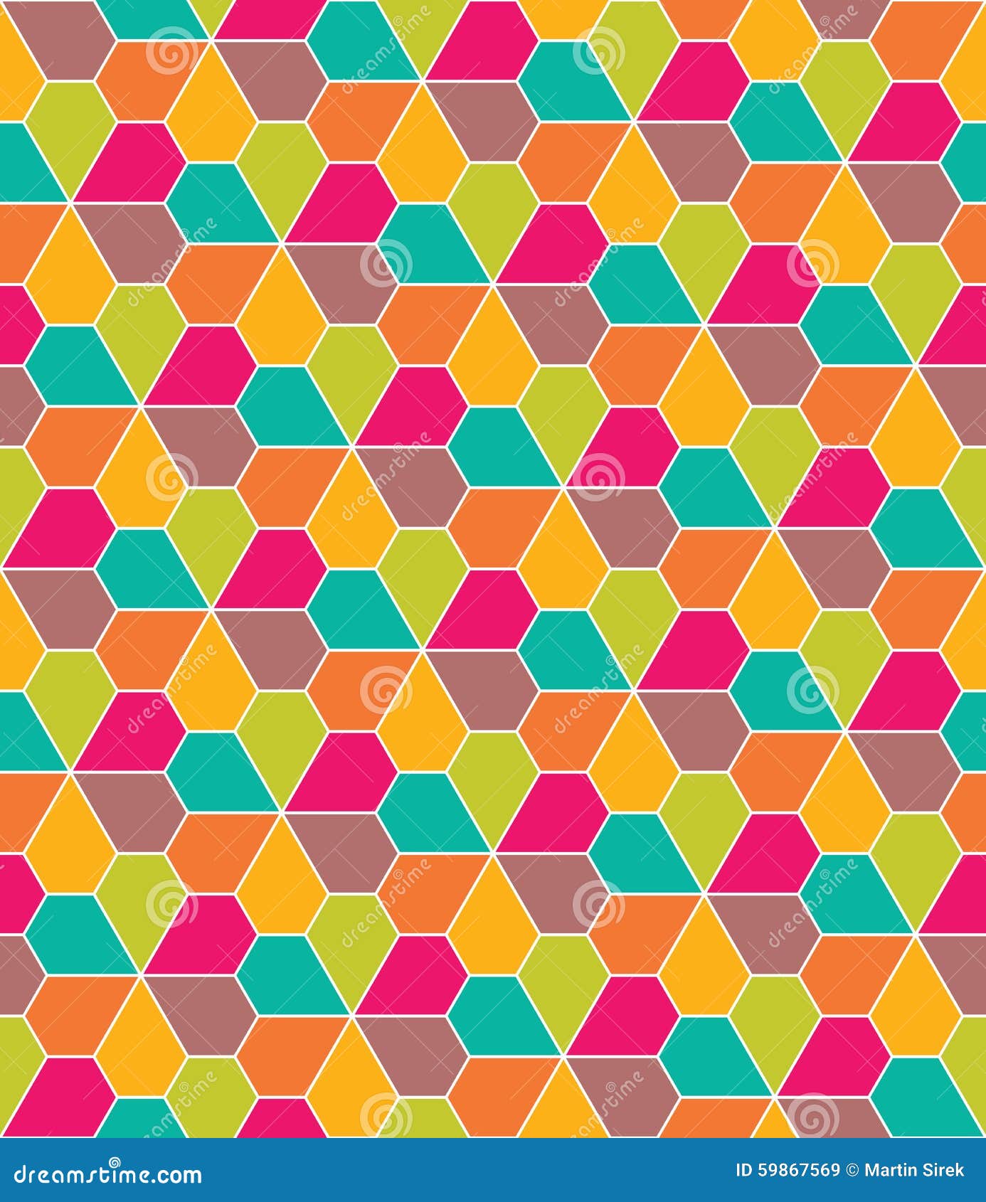 Vector Modern Seamless Colorful Geometry Pattern, Flowers Pentagon ... Vector Modern Seamless Colorful Geometry Pattern, Flowers Pentagon ...