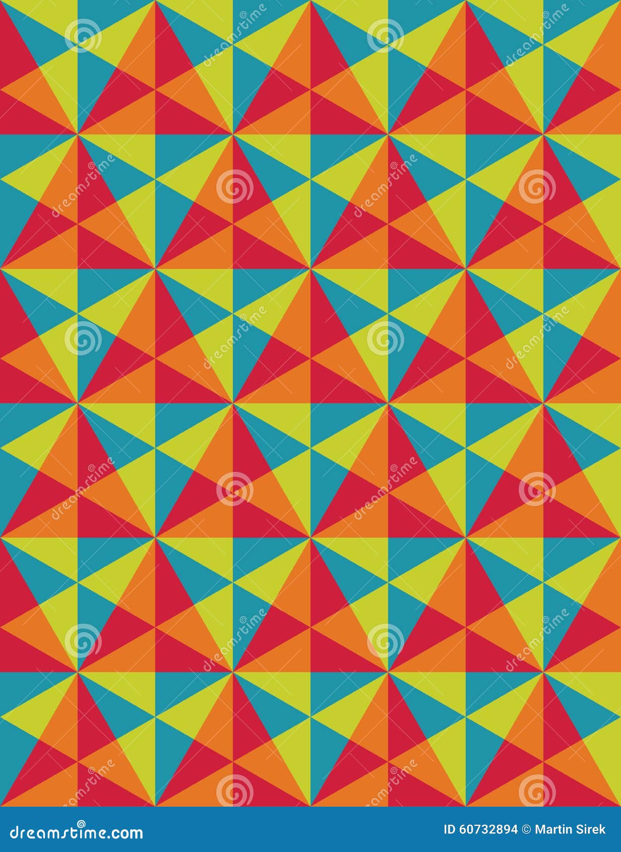 Vector Modern Seamless Colorful Geometry Pattern Mosaic Stock Vector