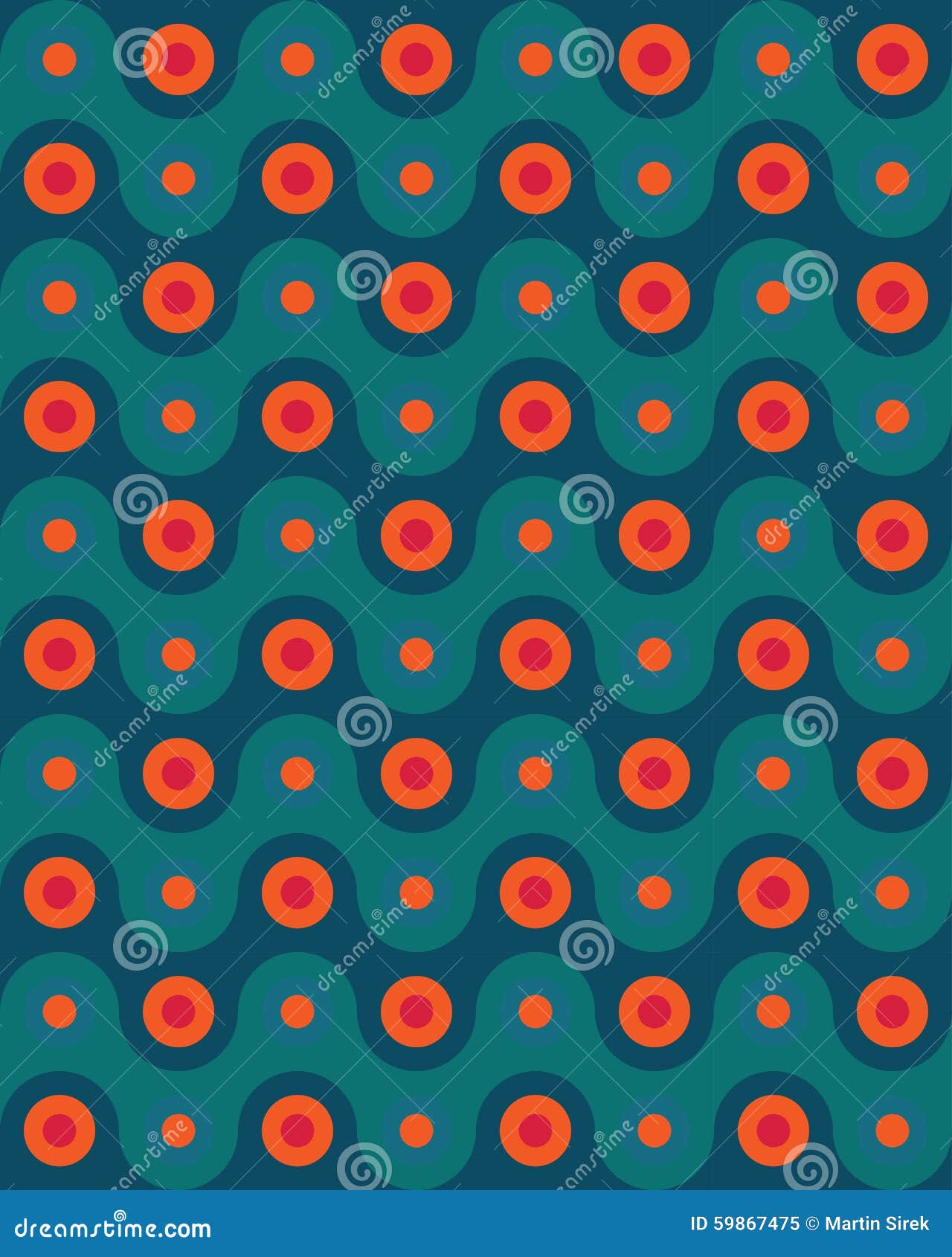 Vector Modern Seamless Colorful Geometry Pattern Overlapping Circles