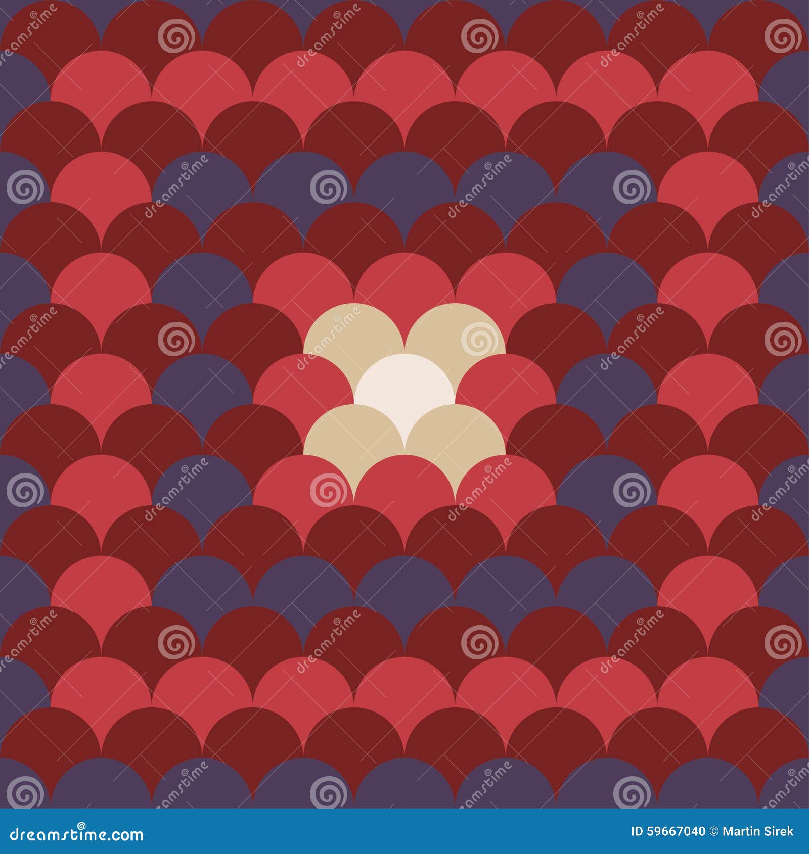 Vector Modern Seamless Colorful Geometry Pattern Overlapping Circles