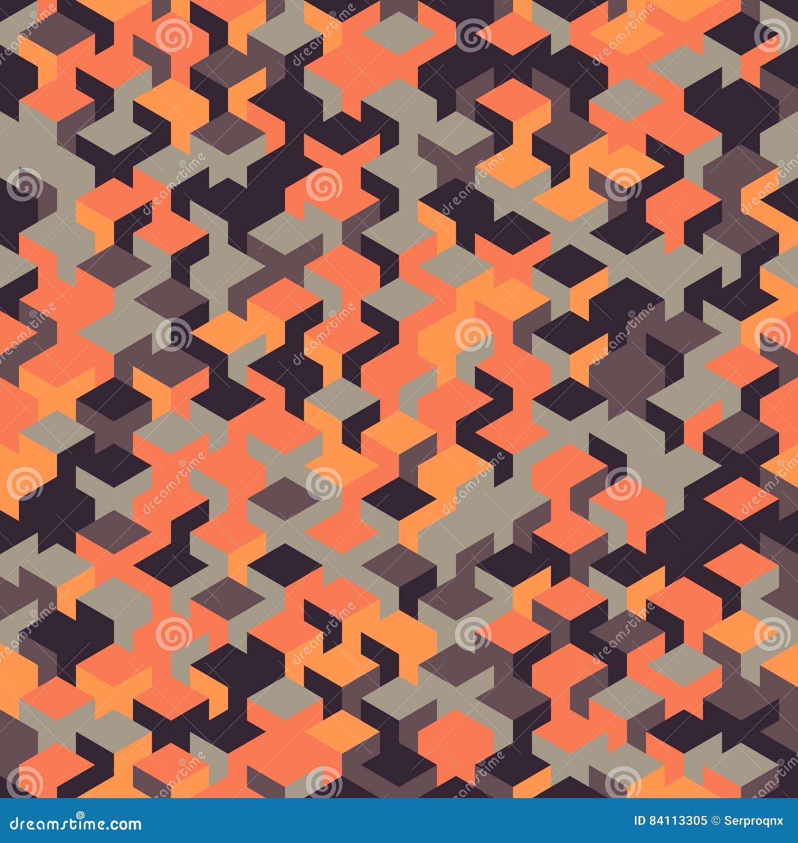 Vector Modern Seamless Geometry Cube Pattern, Abstract Geometric Stock ...