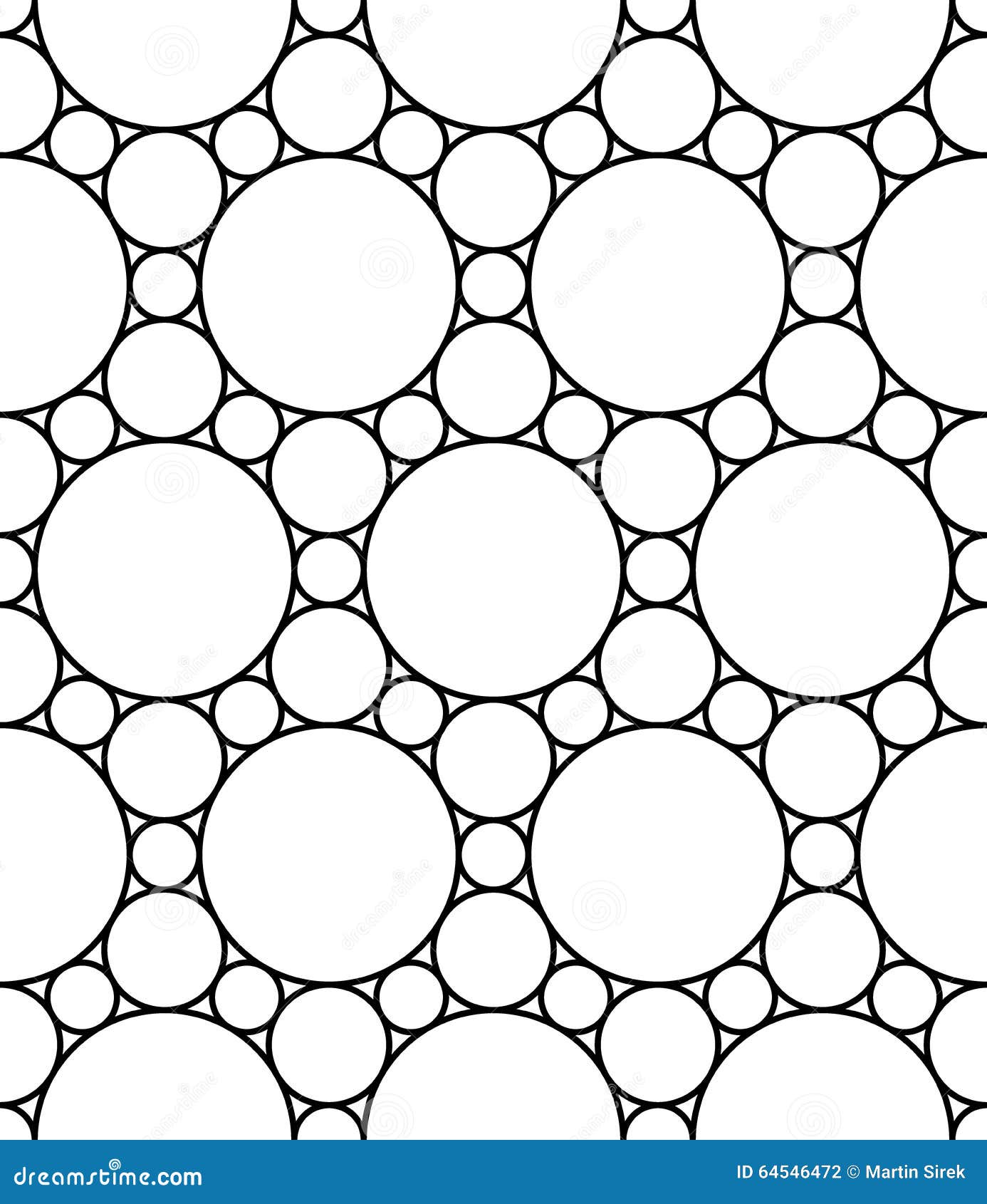 Vector Modern Seamless Geometry Pattern Circles Black And White