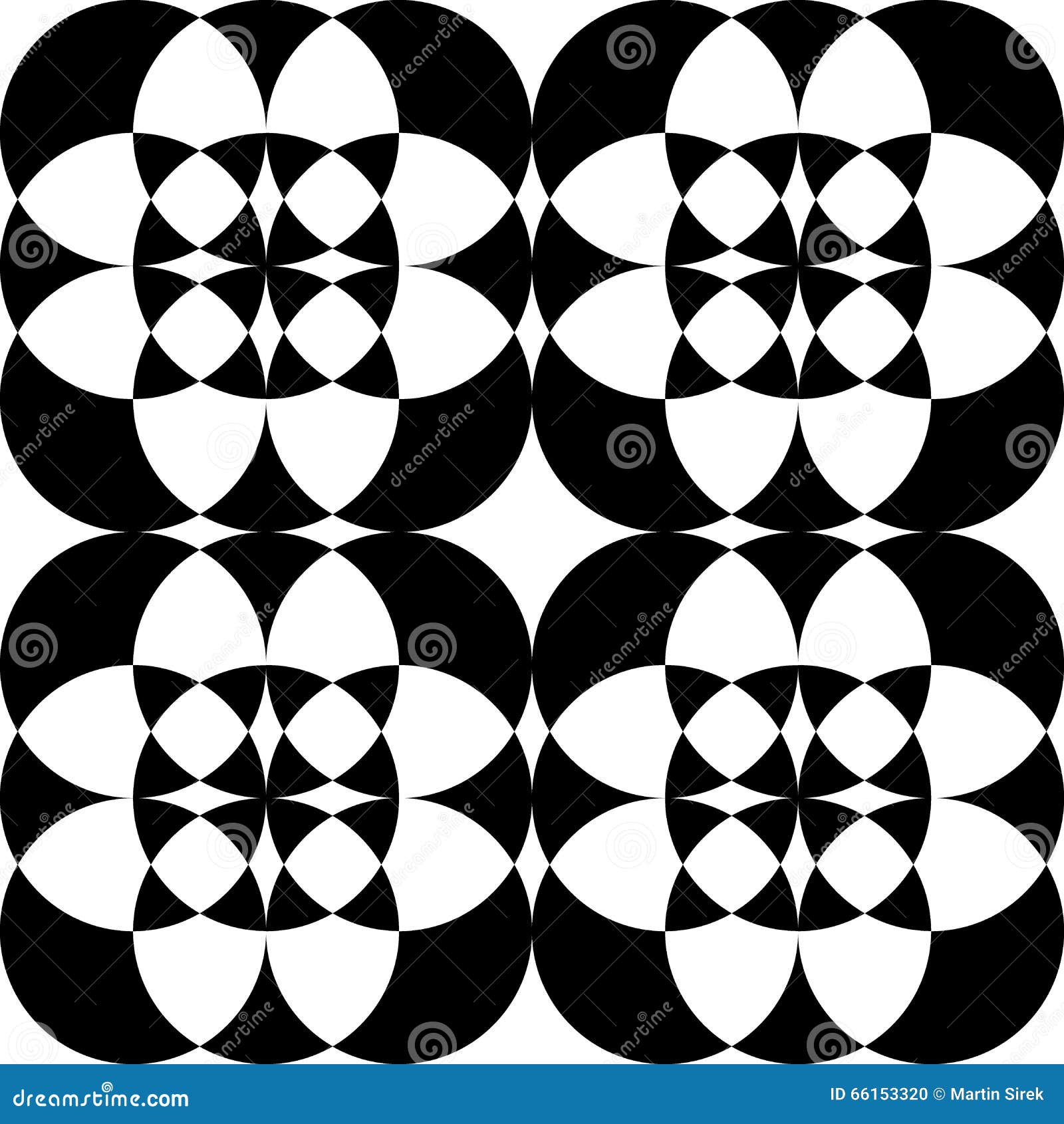 Vector Modern Seamless Geometry Pattern Circles, Black and White ...